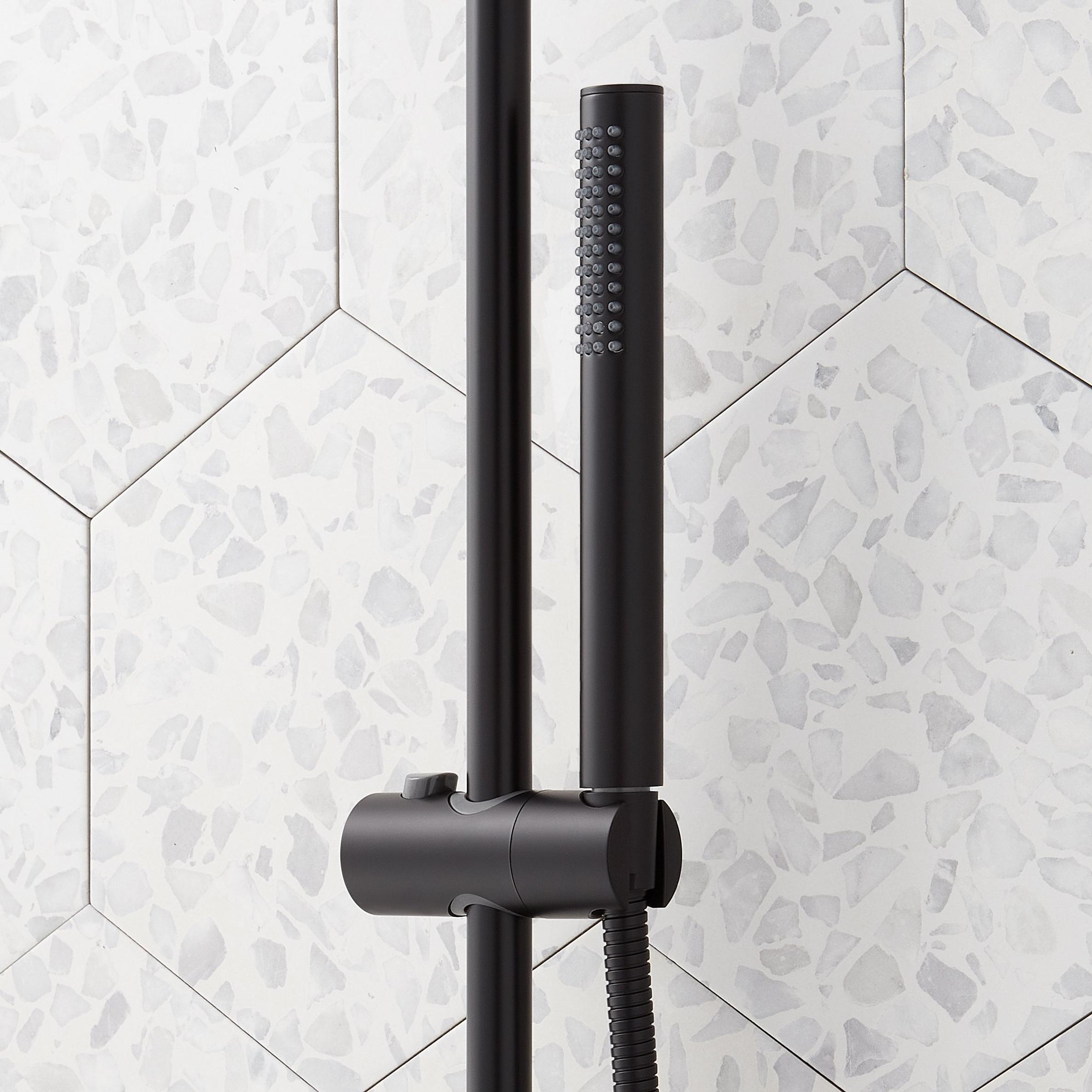 Retrofit Exposed Pipe Shower Set - Matte Black | Signature Hardware