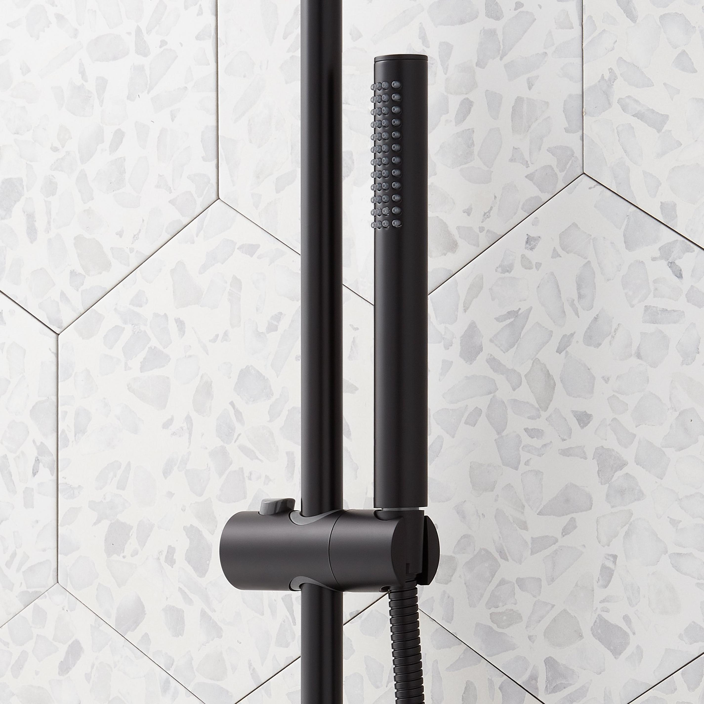 Retrofit Exposed Pipe Shower Set - Matte Black | Signature Hardware