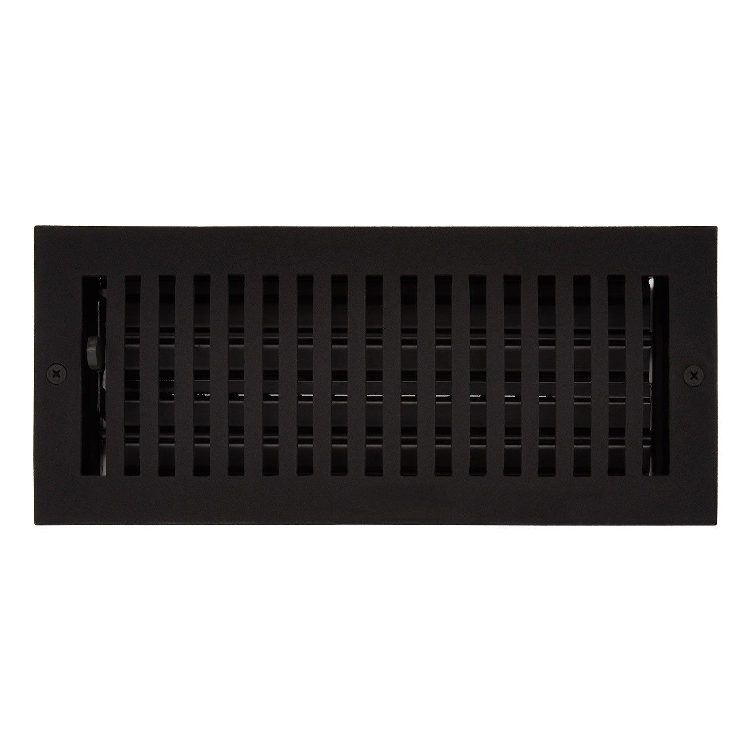 Modern Cast Iron Oversized Wall Register - Black Powder Coat - 4" X 10 ...
