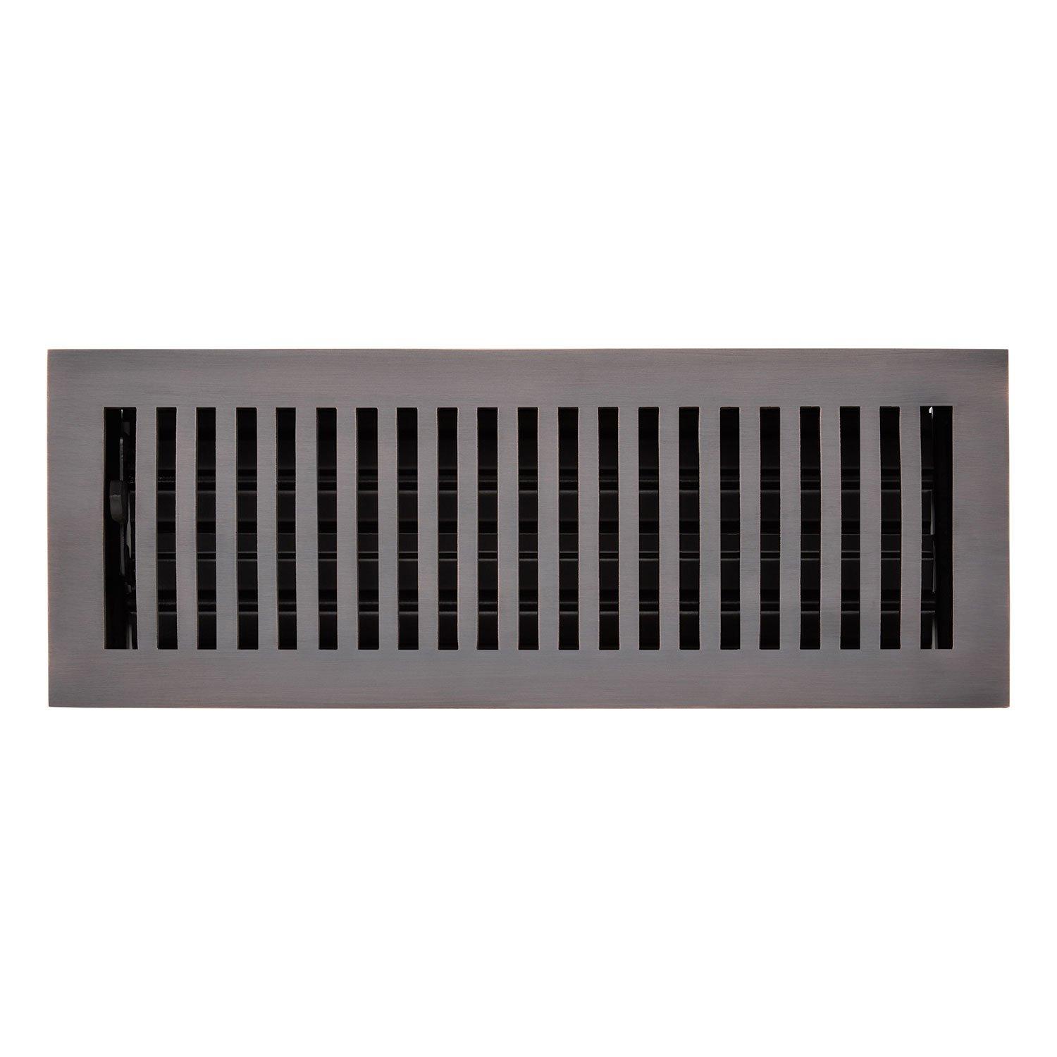 Modern Solid Brass Floor/Wall Register - Oil Rubbed Bronze - 4" X 1 4 ...