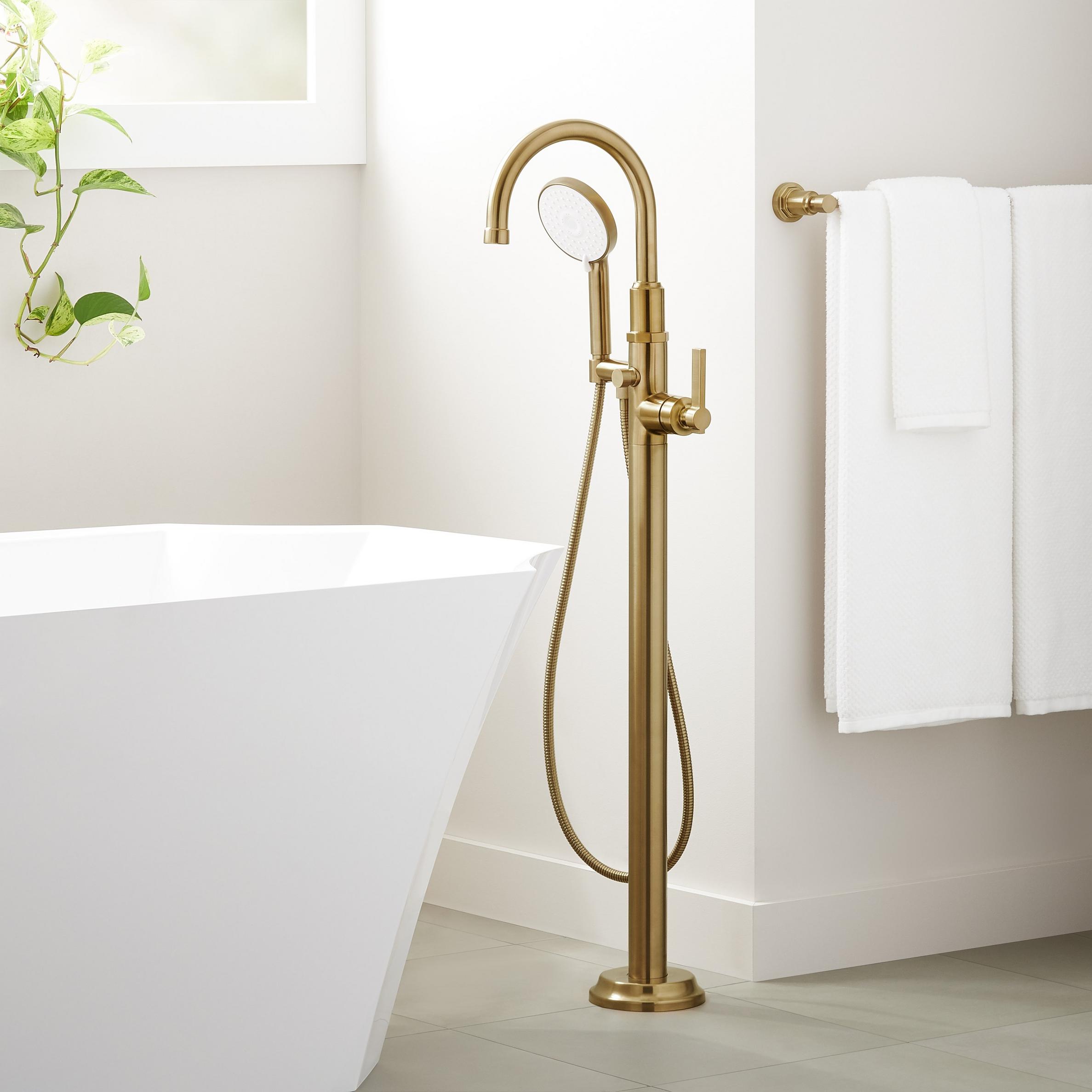 Greyfield Freestanding Tub Faucet with Hand Shower | Signature Hardware