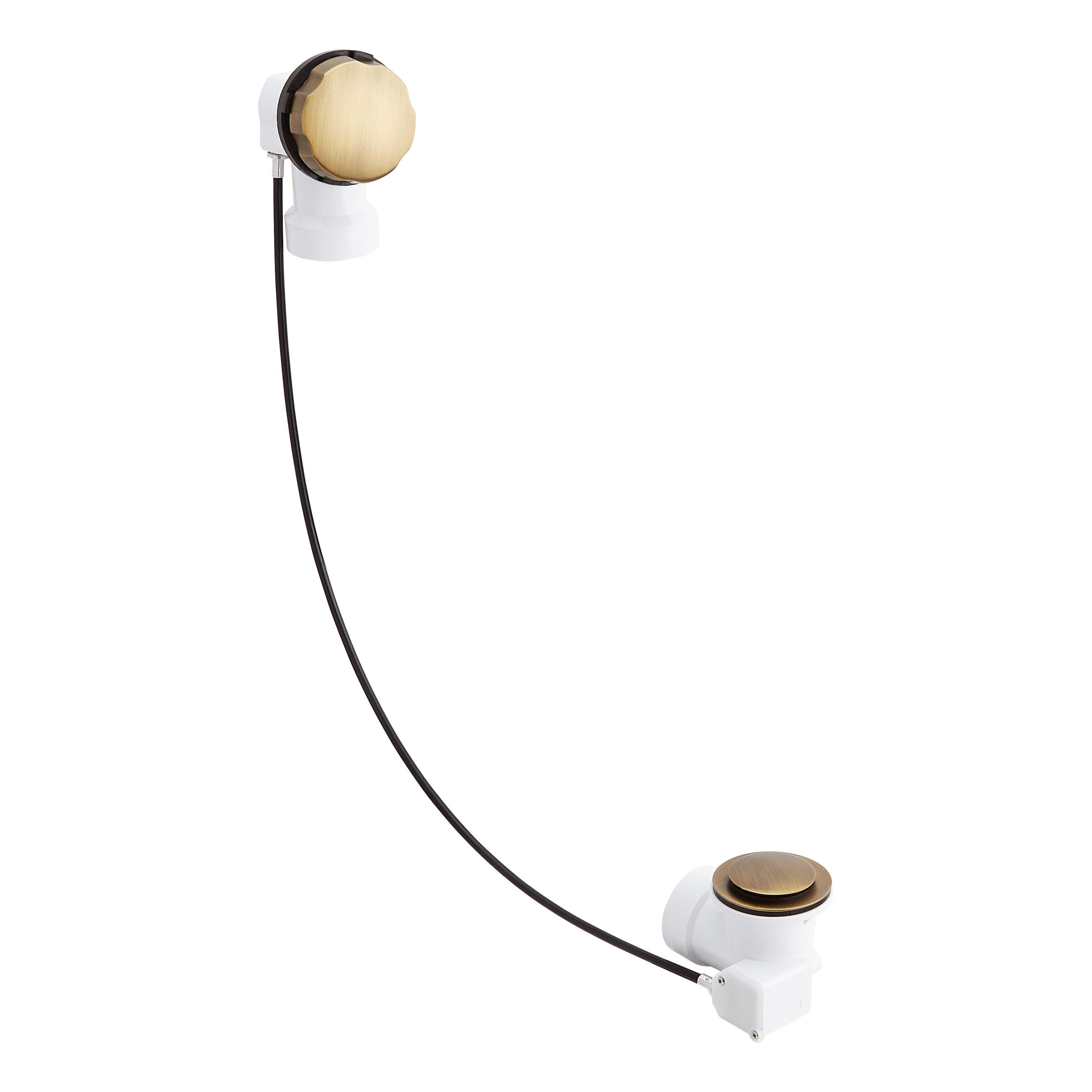 PVC Cable Drain & Overflow for 17" - 22" Deep Tubs | Signature Hardware