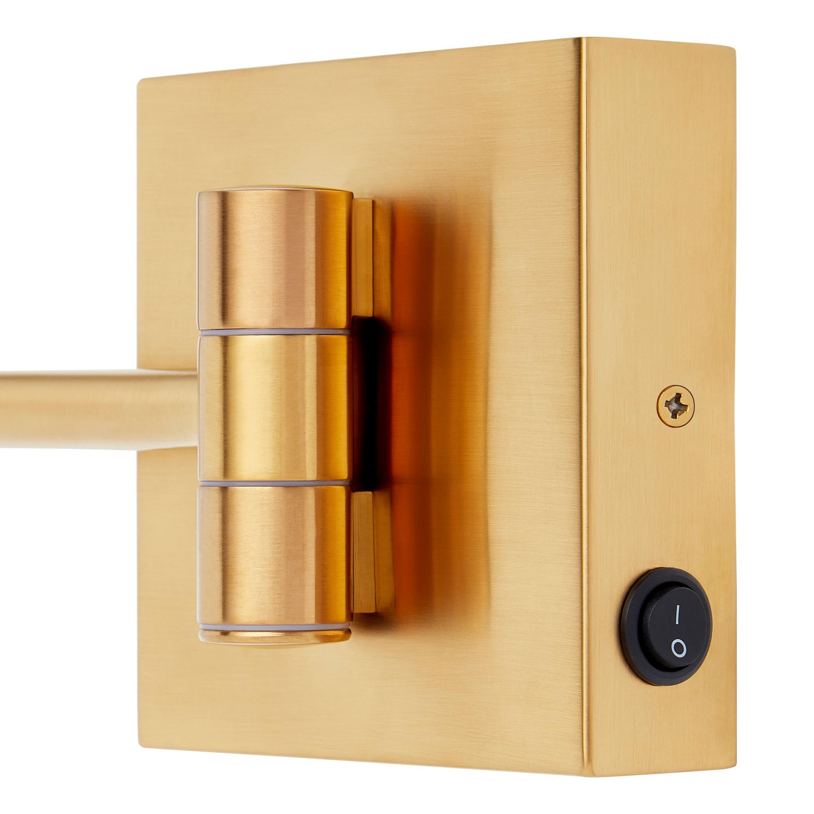 Norabel Magnifying Double-Sided Wall-Mount Lighted Makeup Mirror - Brushed Gold | Signature Hardware