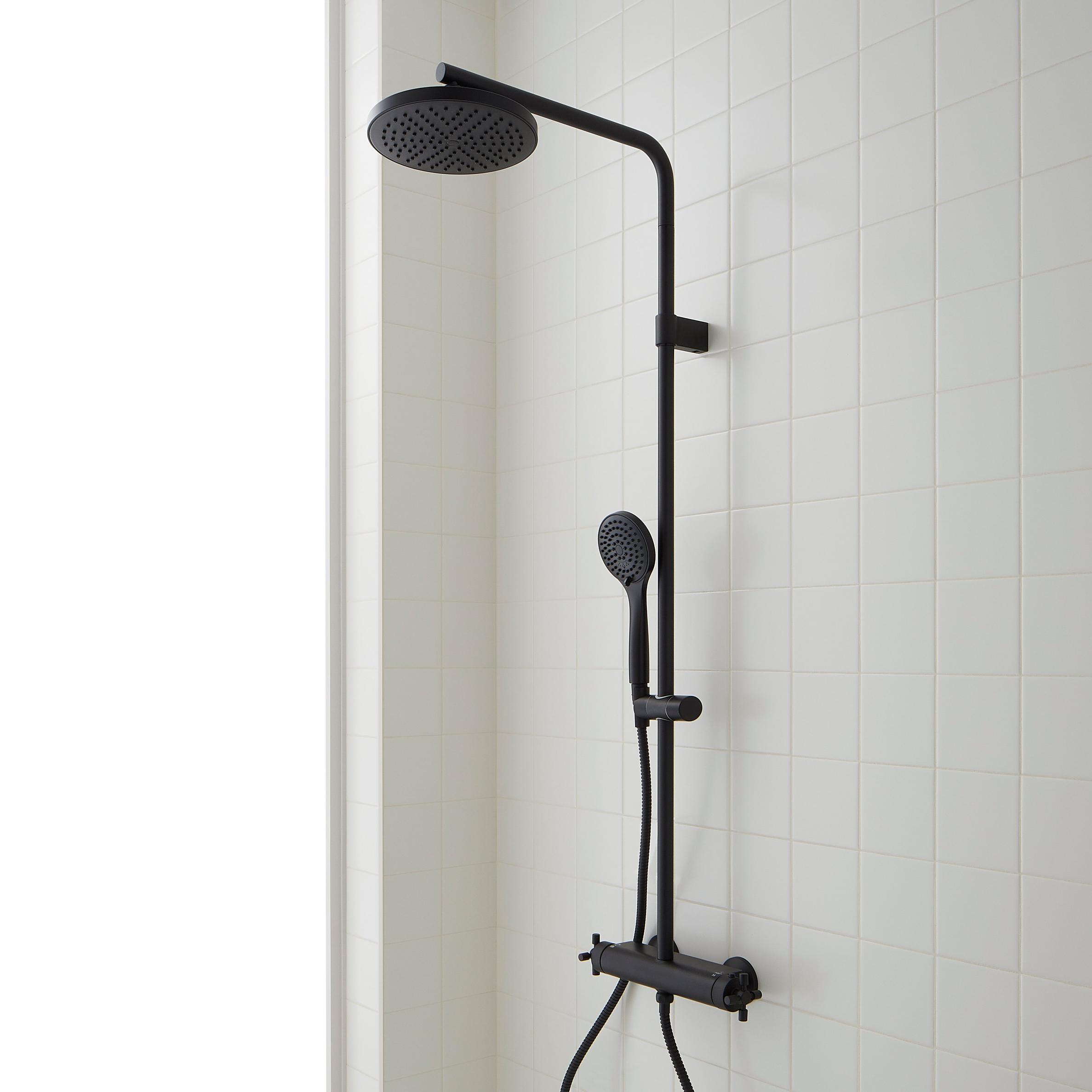 Hollybrook Thermostatic Exposed Pipe Shower with Hand Shower ...