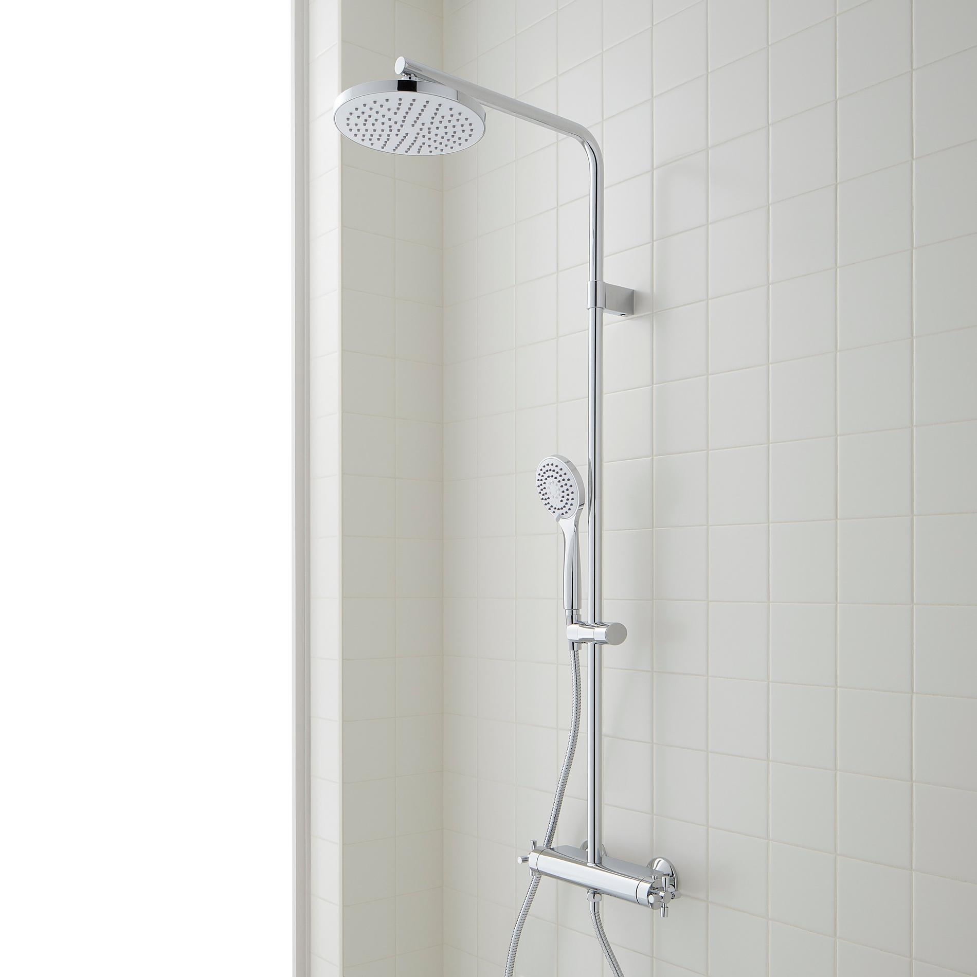 Hollybrook Thermostatic Exposed Pipe Shower with Hand Shower ...