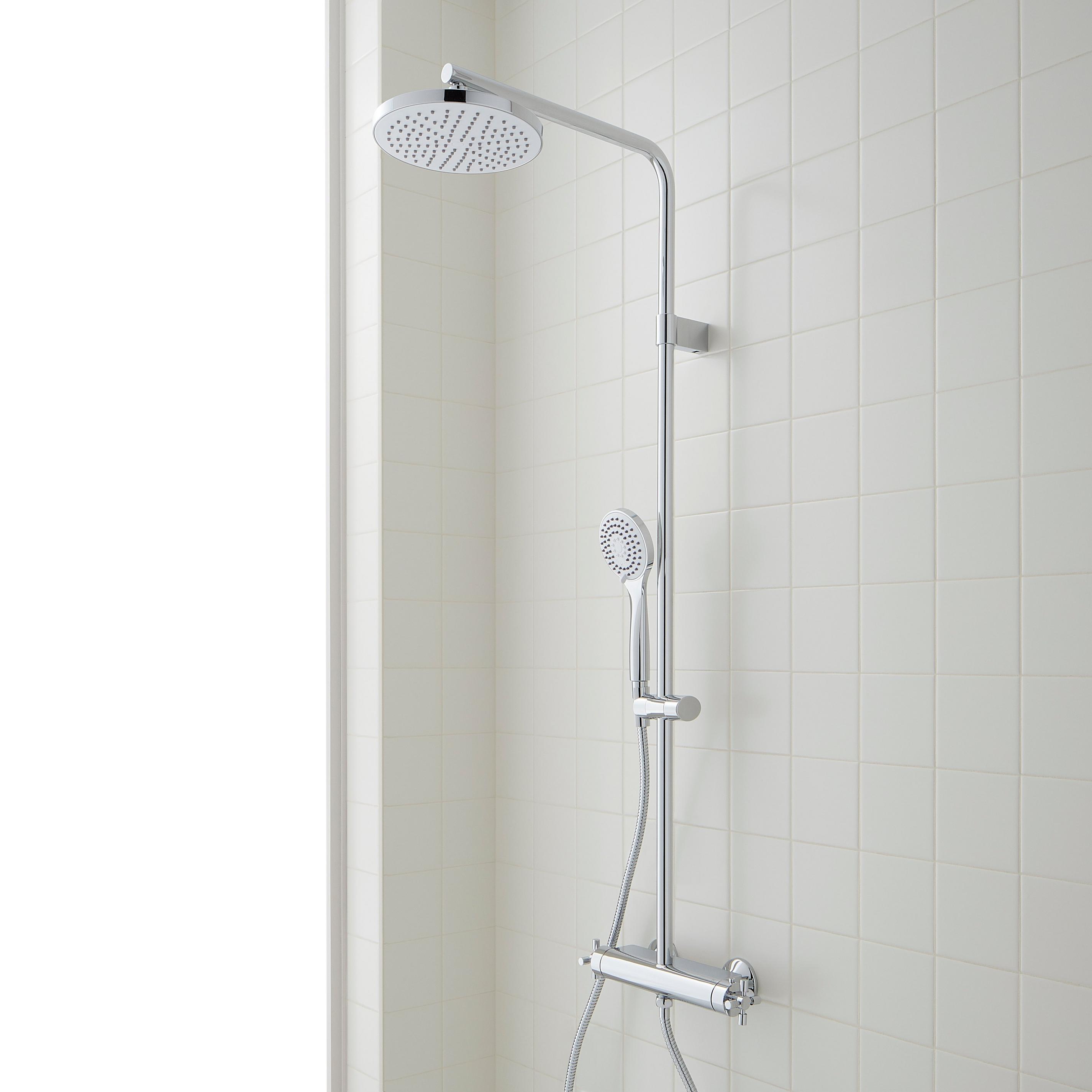 Hollybrook Thermostatic Exposed Pipe Shower with Hand Shower ...