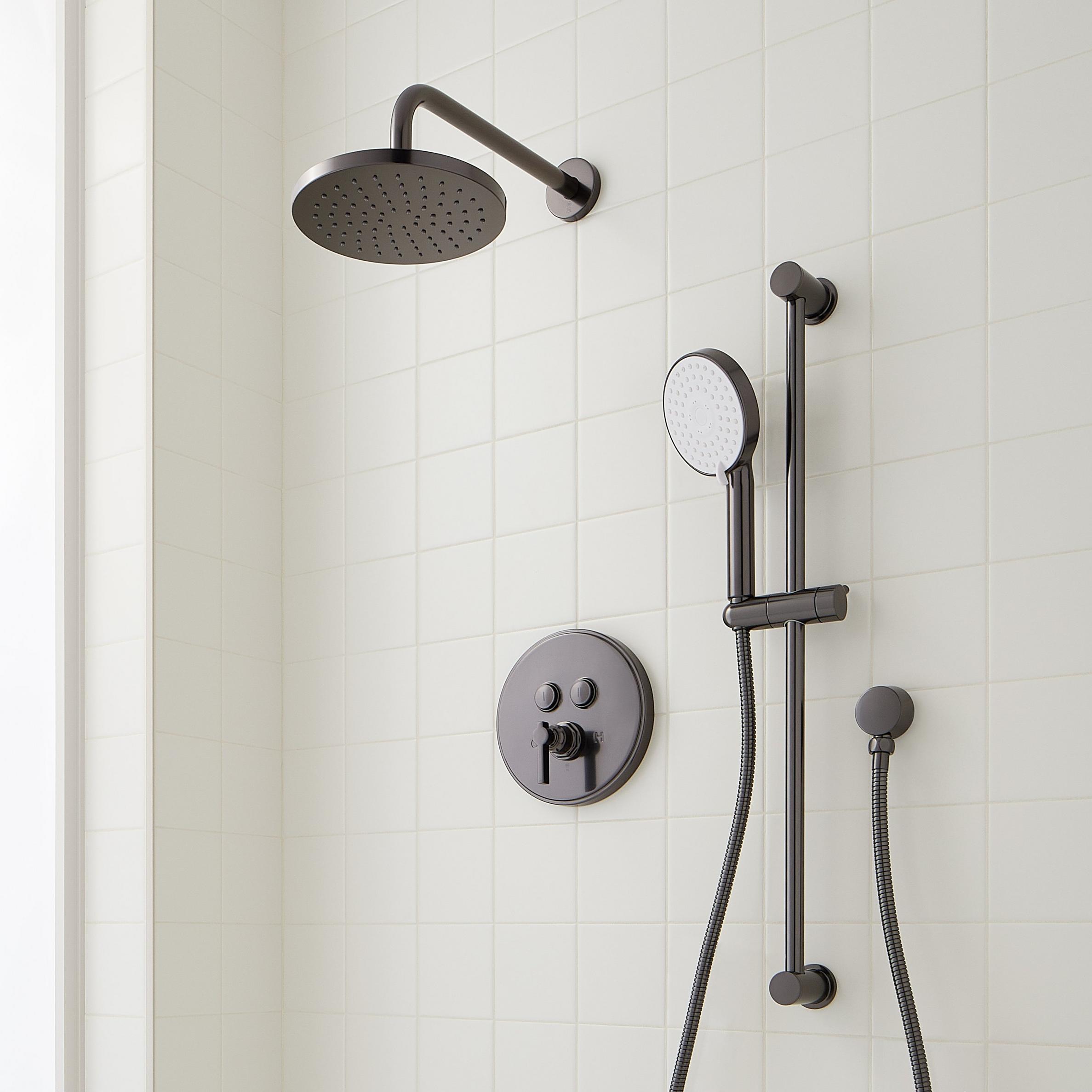 Greyfield Simple Select Shower System with Slide Bar and Hand Shower ...