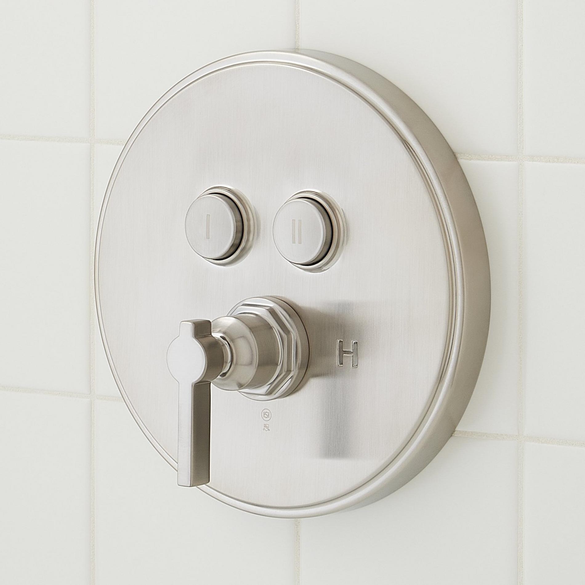 Greyfield Simple Select Shower System with Hand Shower - Brushed Nickel ...