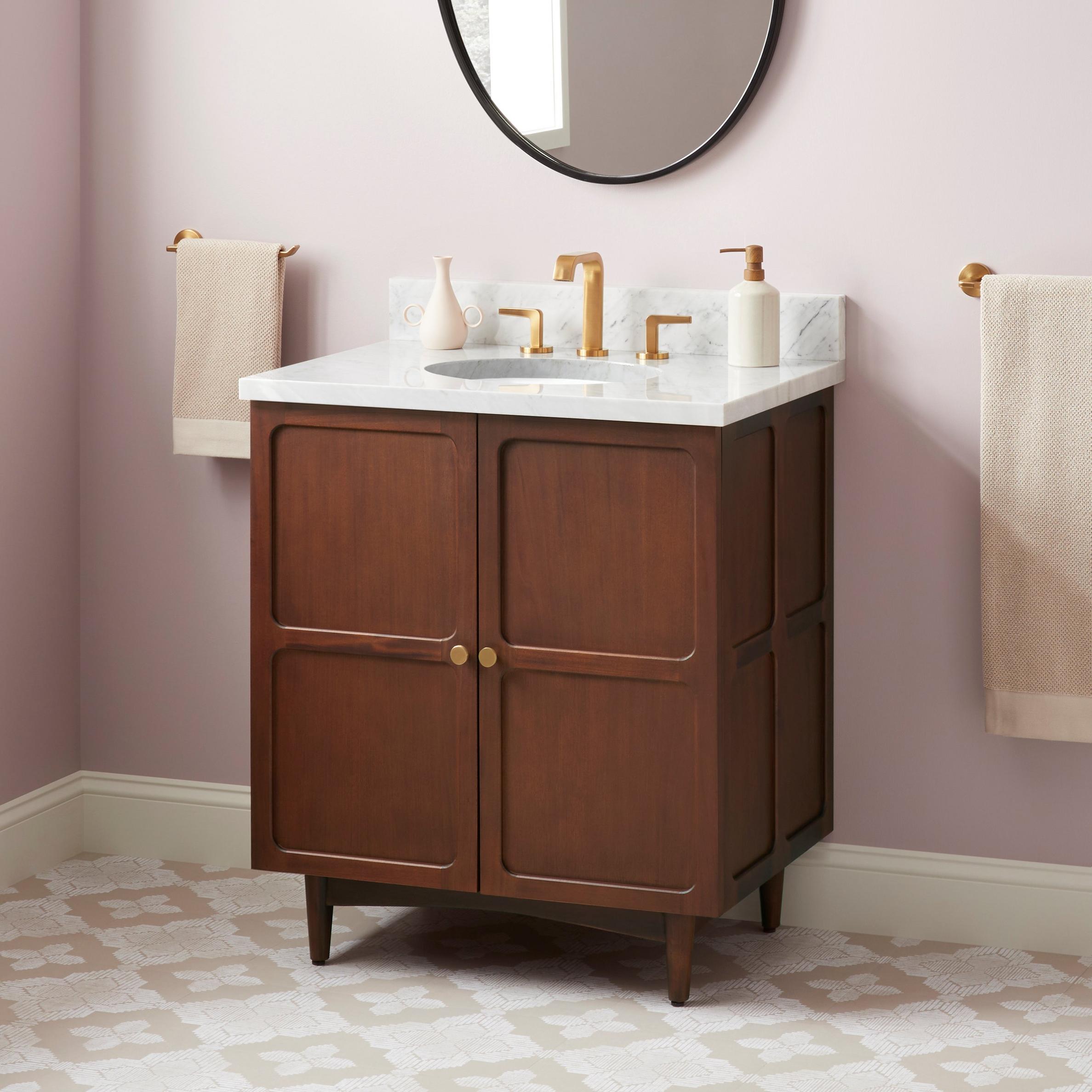 30" Delavan Vanity with Undermount Sink - Cold Brew | Signature Hardware