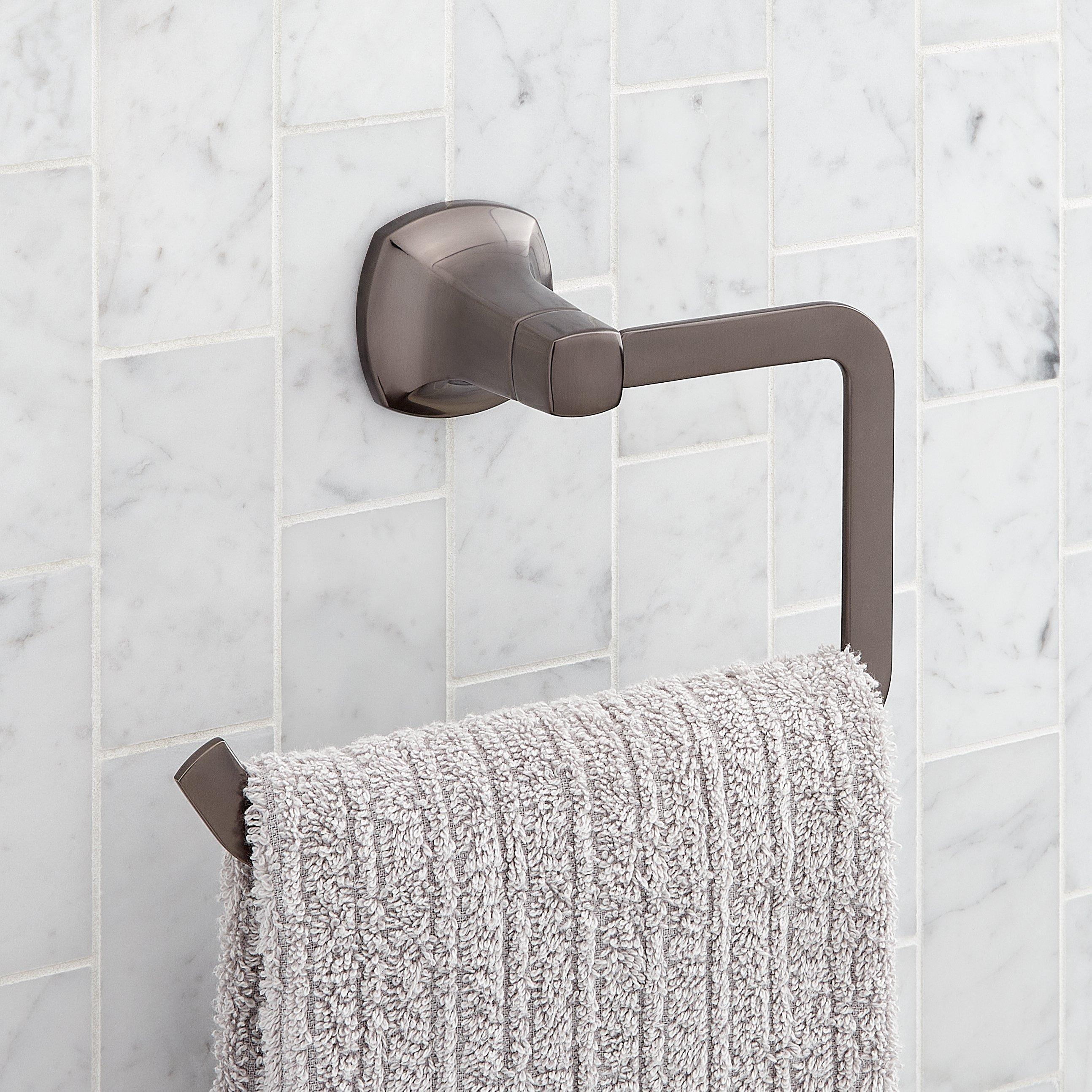 Sefina Towel Ring - Gunmetal | Signature Hardware