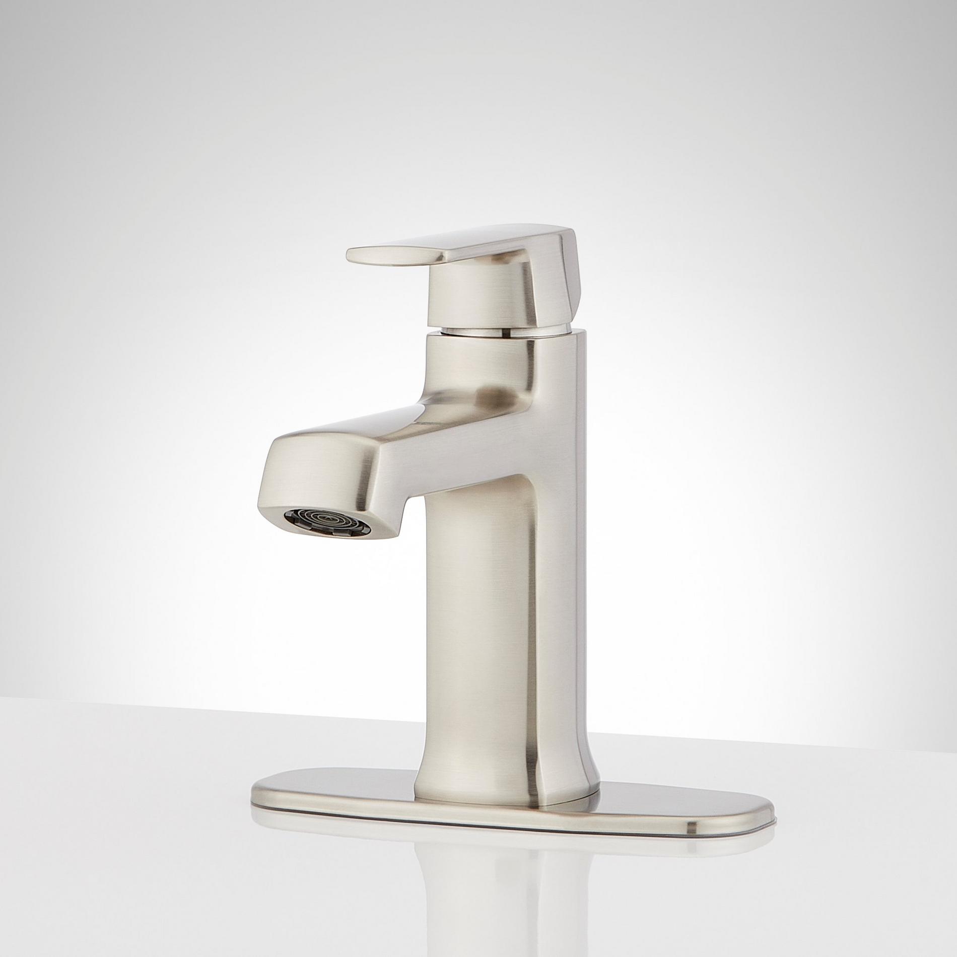 Sefina Single-Hole Bathroom Faucet - Brushed Nickel | Signature Hardware