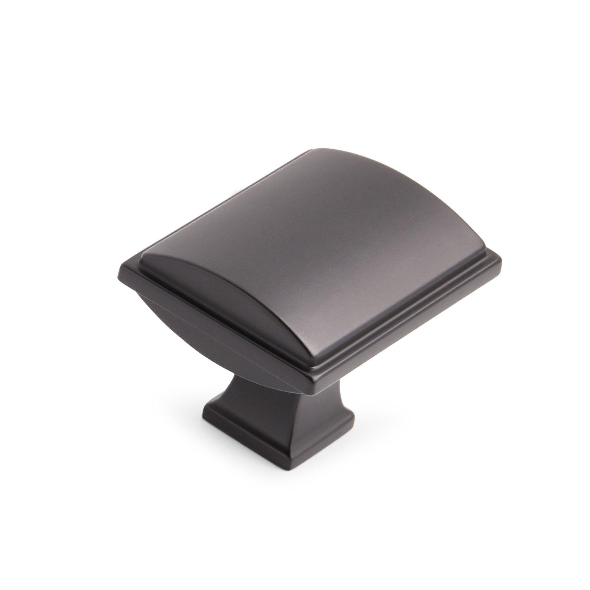 1-5/16" Inigo Rectangle Cabinet Knob - Matte Black | Signature Hardware