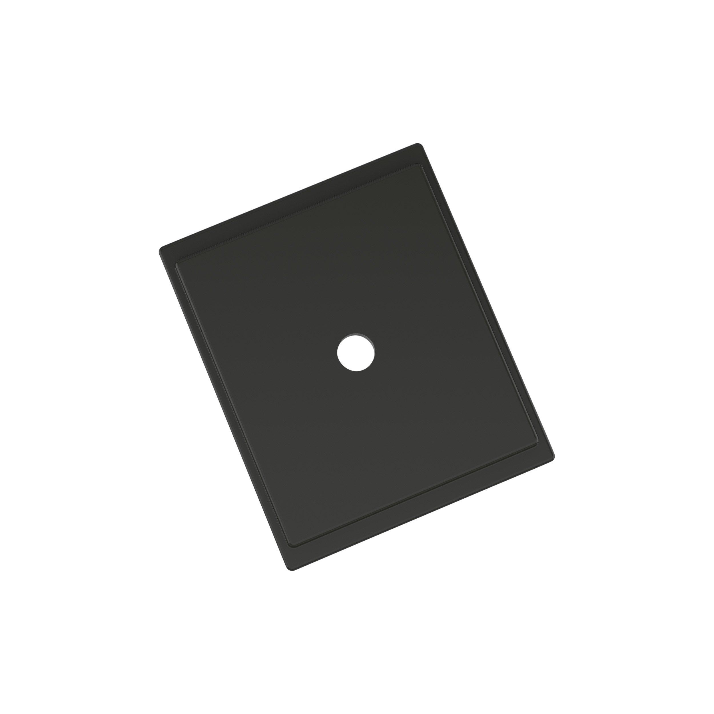 Traditional Rectangle Cabinet Knob Backplate - Matte Black | Signature ...