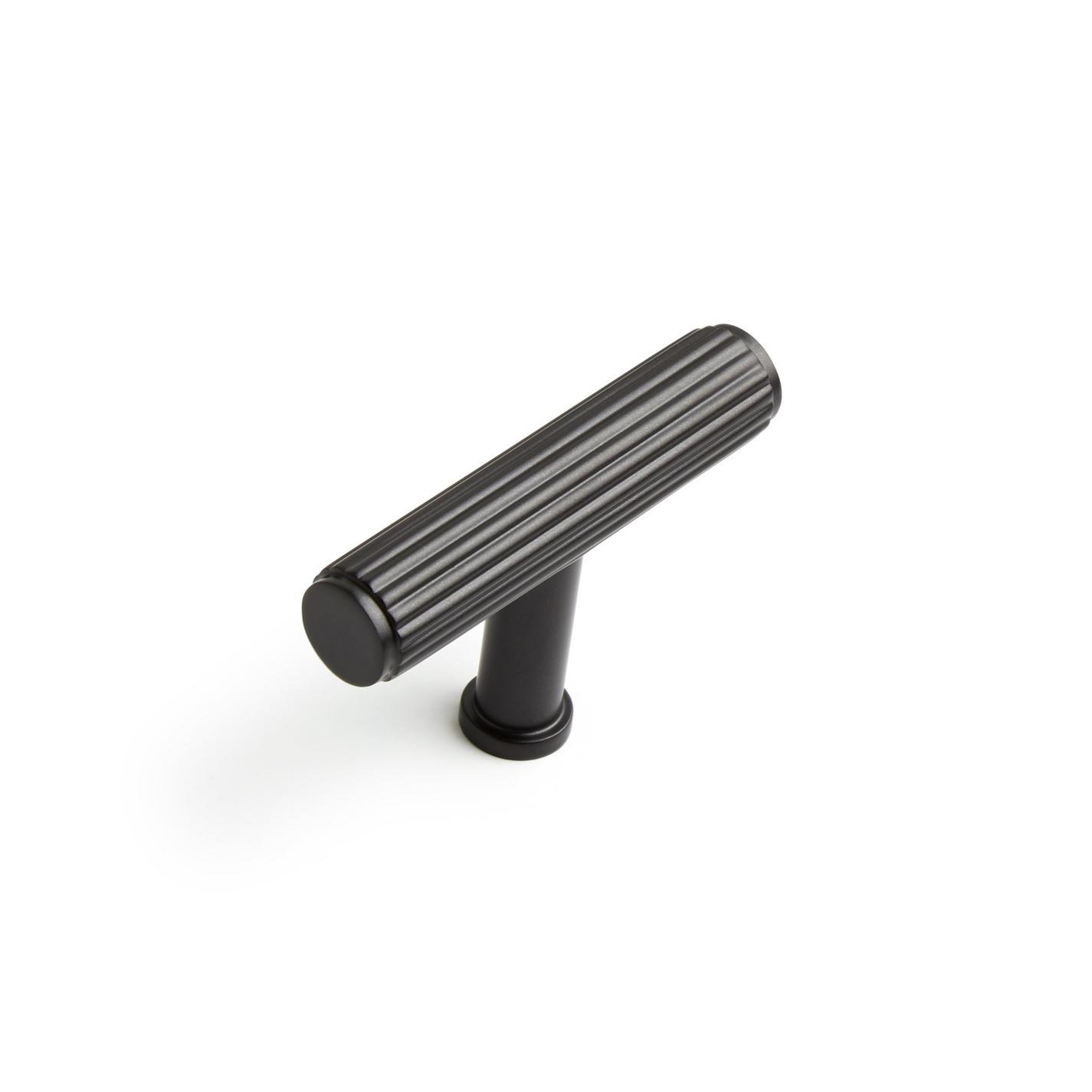 Brixlee Reeded Brass T Knob Signature Hardware