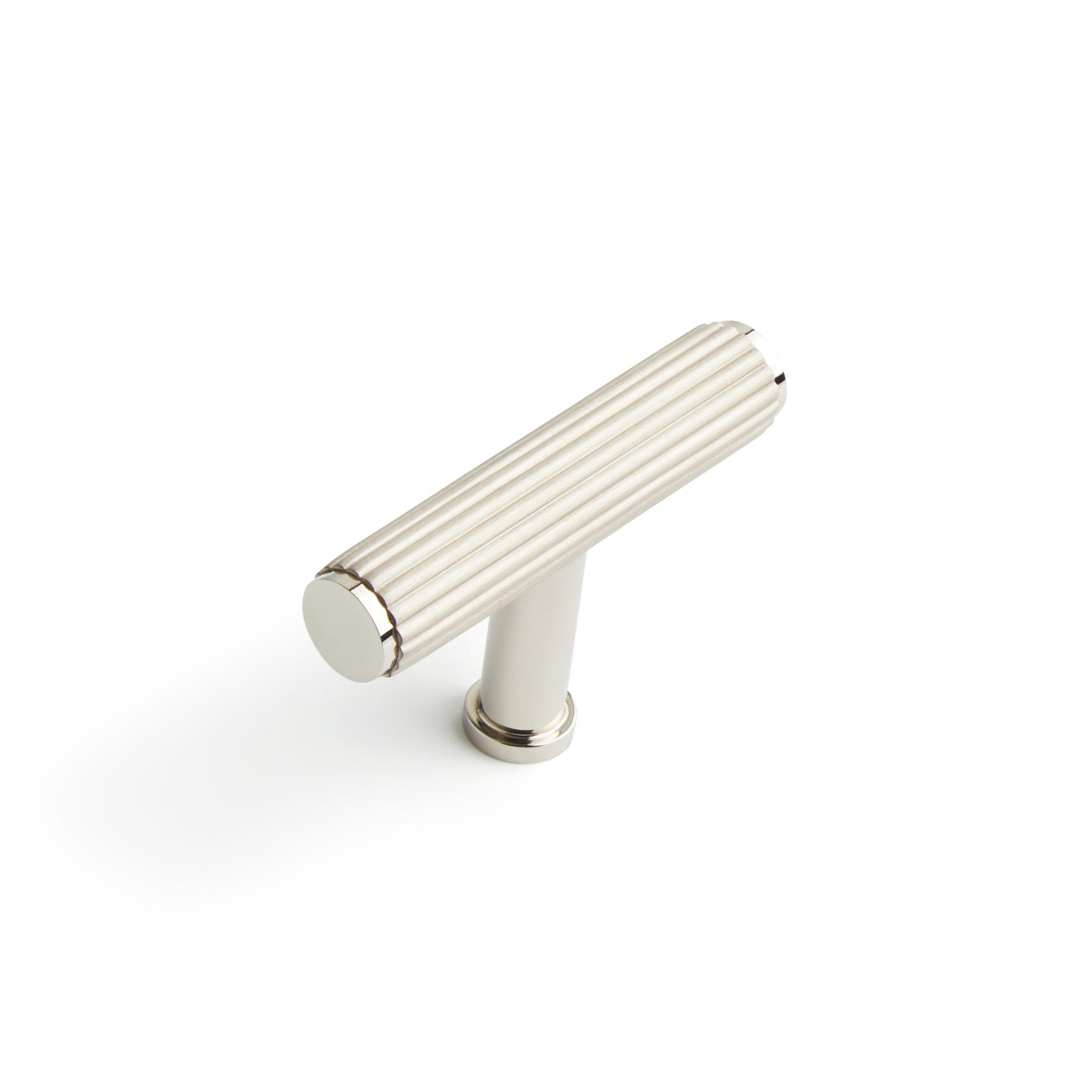 Brixlee Reeded Brass T Knob | Signature Hardware