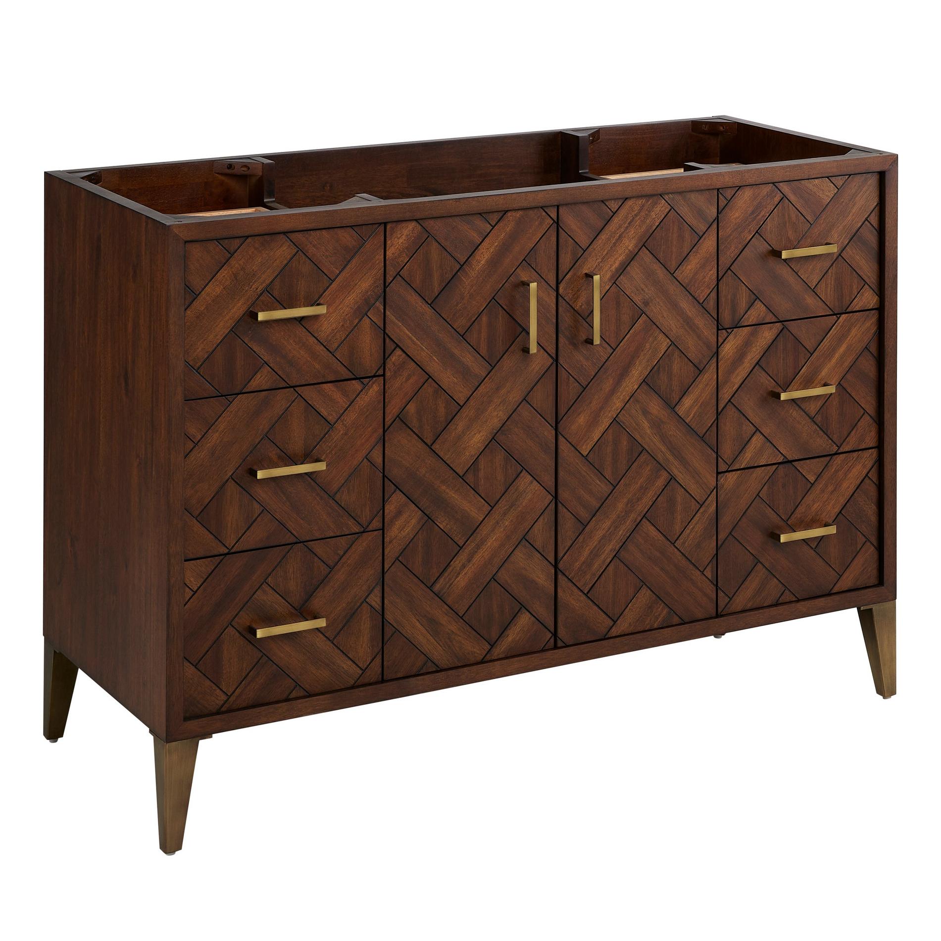 48" Patzi Vanity - Chocolate Bark Brown - Vanity Cabinet Only ...