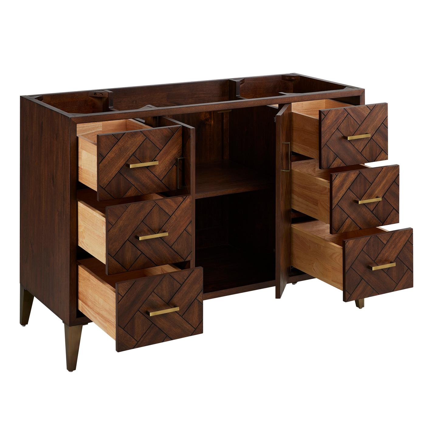48" Patzi Vanity with Undermount Sink - Chocolate Bark Brown ...