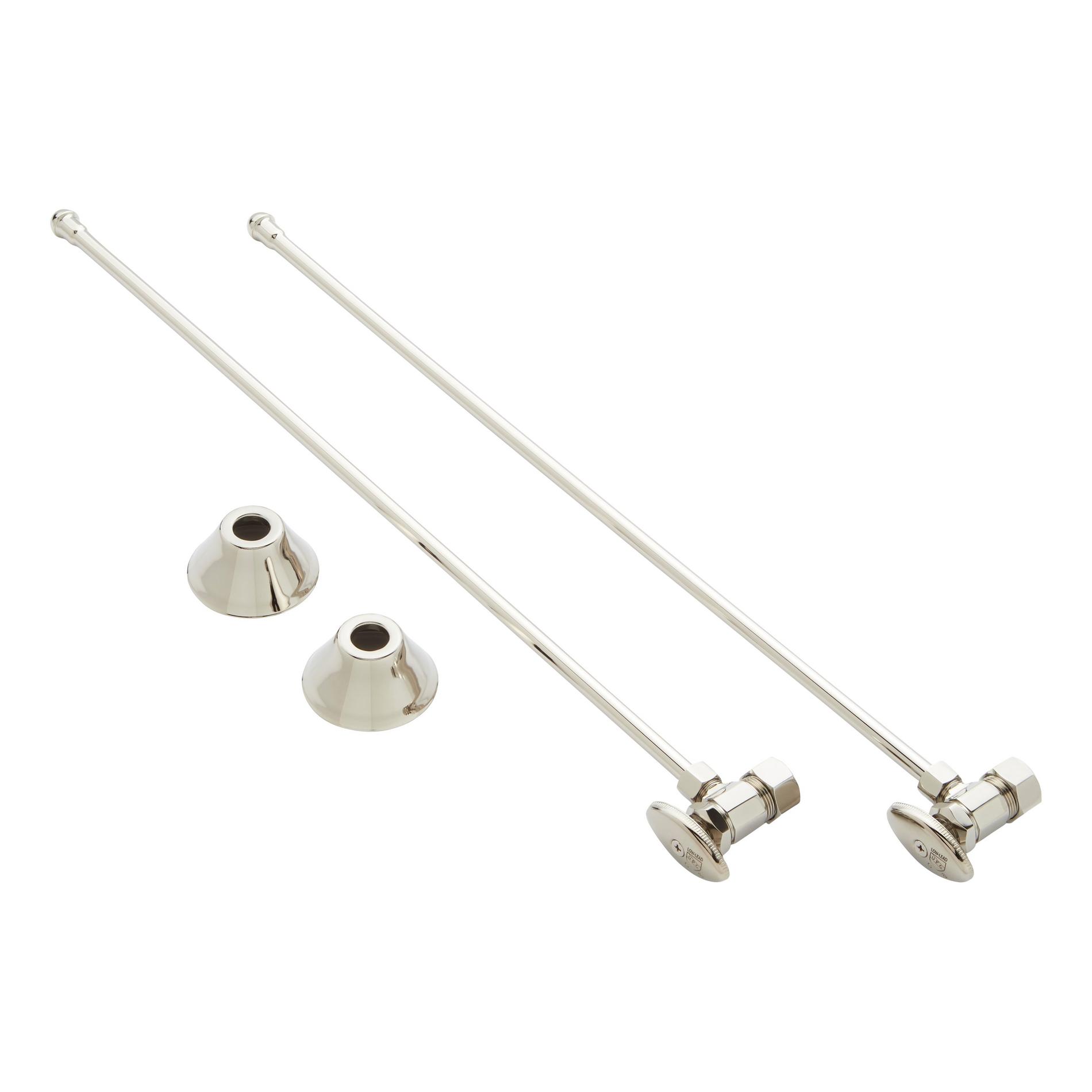 Bathroom Supply Kit with 5/8" OD X 3/8" OD Angle Stop | Signature Hardware