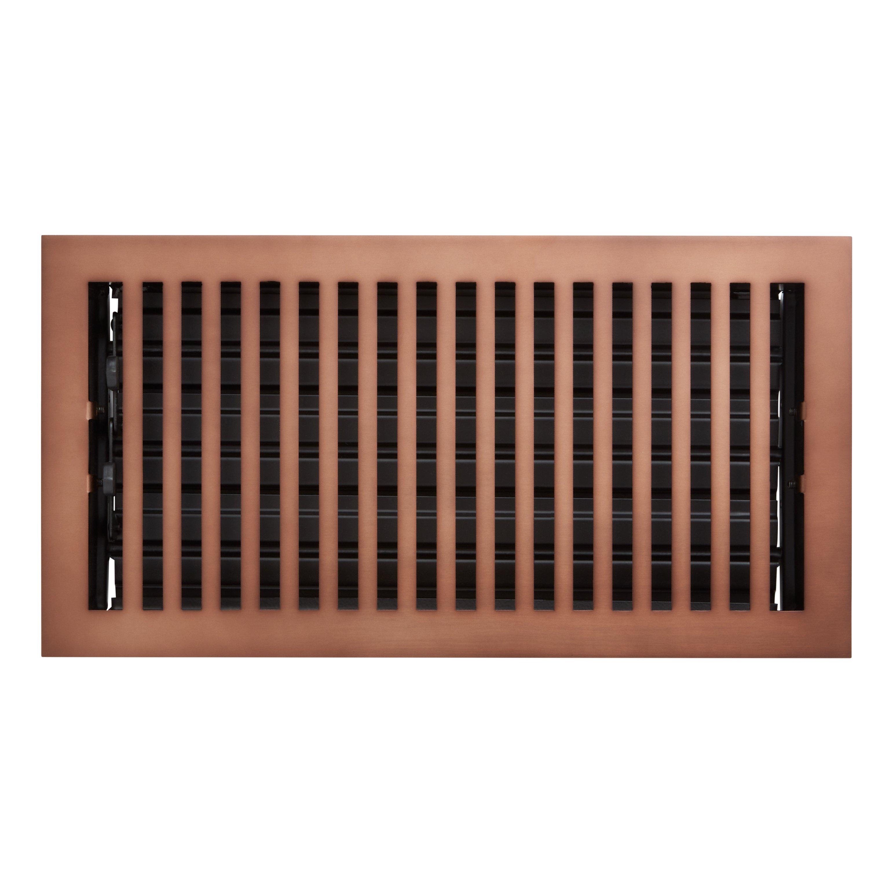 Modern Steel Oversized Floor Register - Oil Rubbed Bronze - 6" x 10" (7 ...