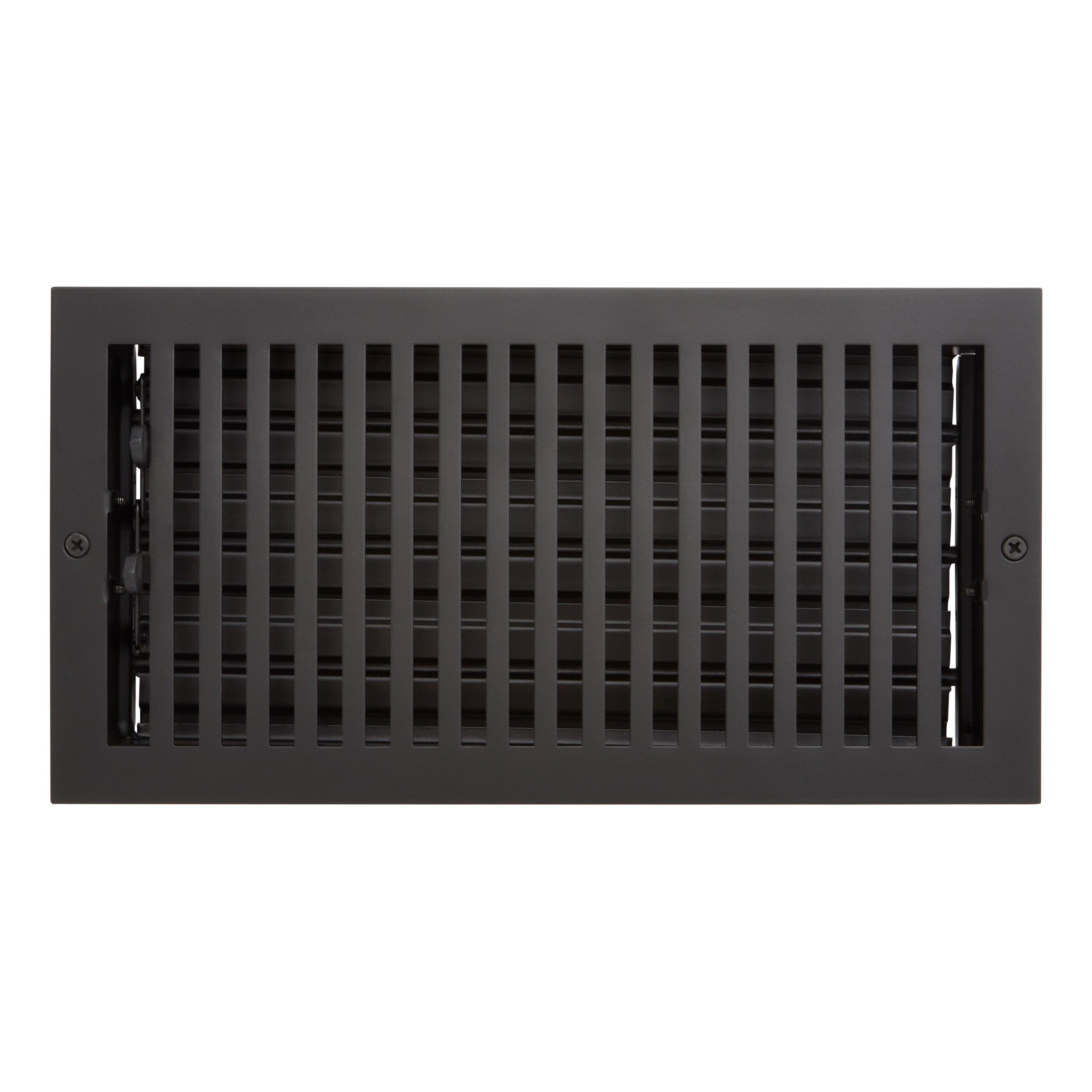 Modern Steel Oversized Wall Register - Matte Black - 6" x 10" (7" x 11 ...