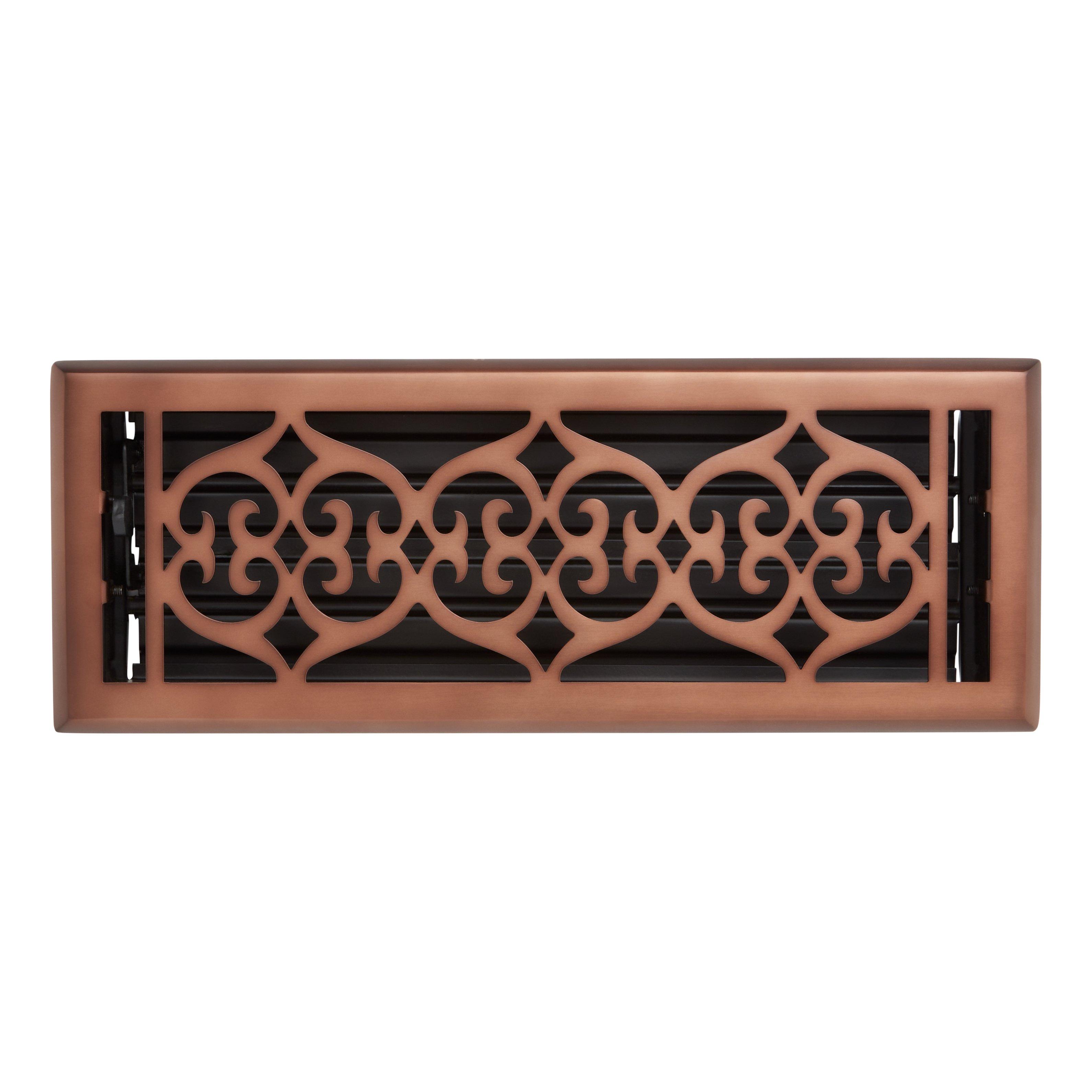 Old Victorian Steel Floor/Wall Register - Oil Rubbed Bronze - 4" x 12 ...