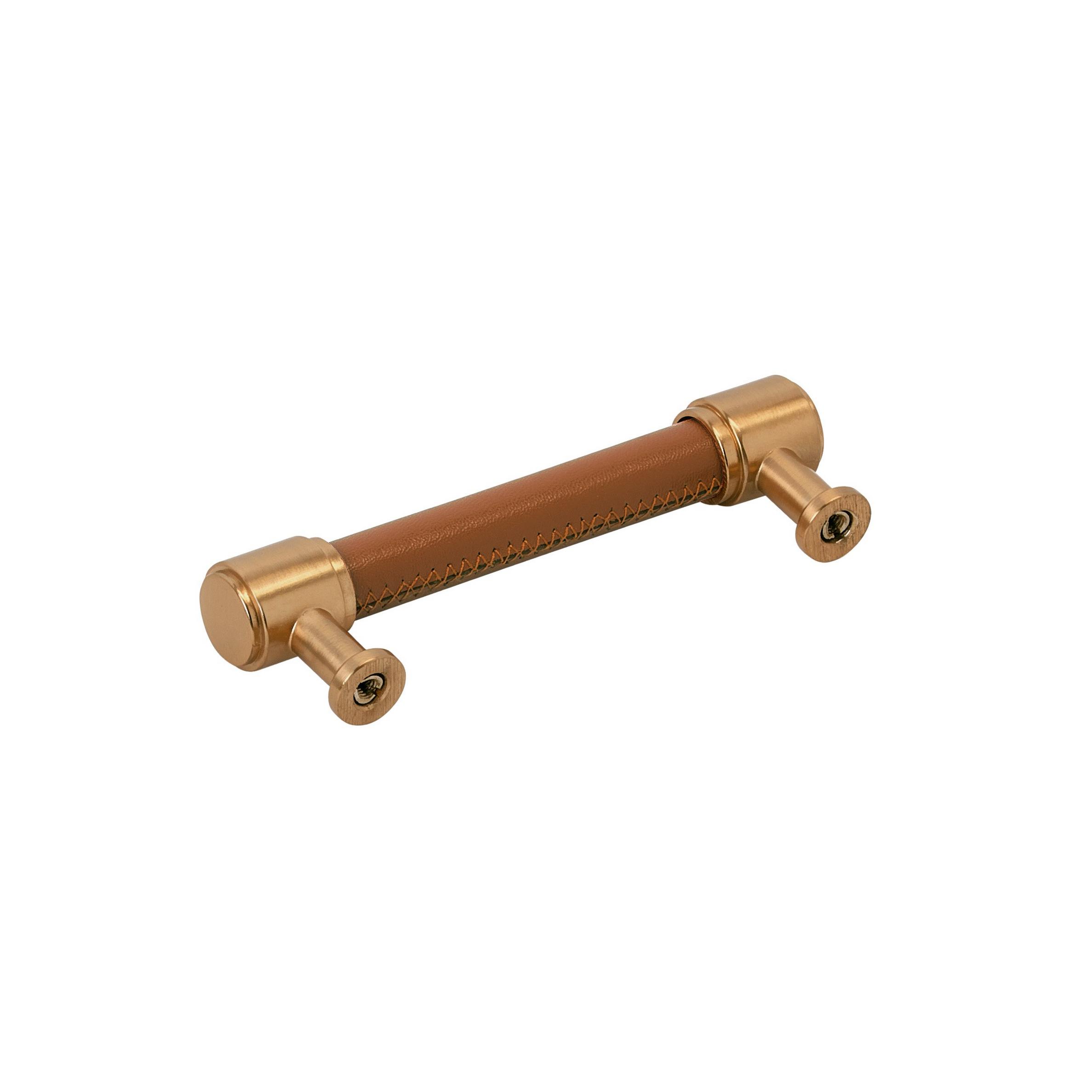 Lazzara Cabinet Pull Cognac Leather | Signature Hardware