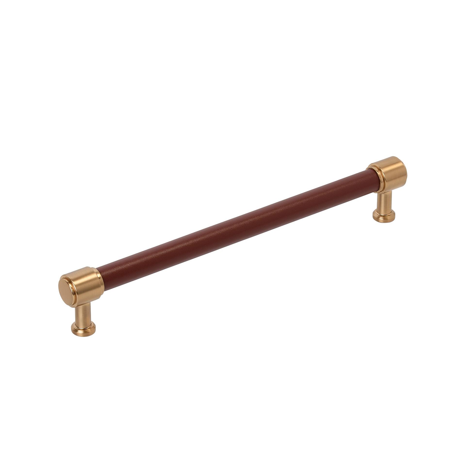Lazzara Appliance Pull Brown Leather | Signature Hardware