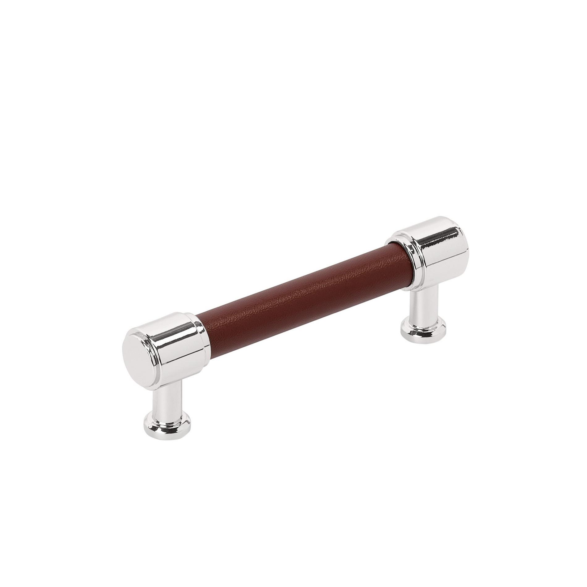 Lazzara Cabinet Pull Brown Leather | Signature Hardware