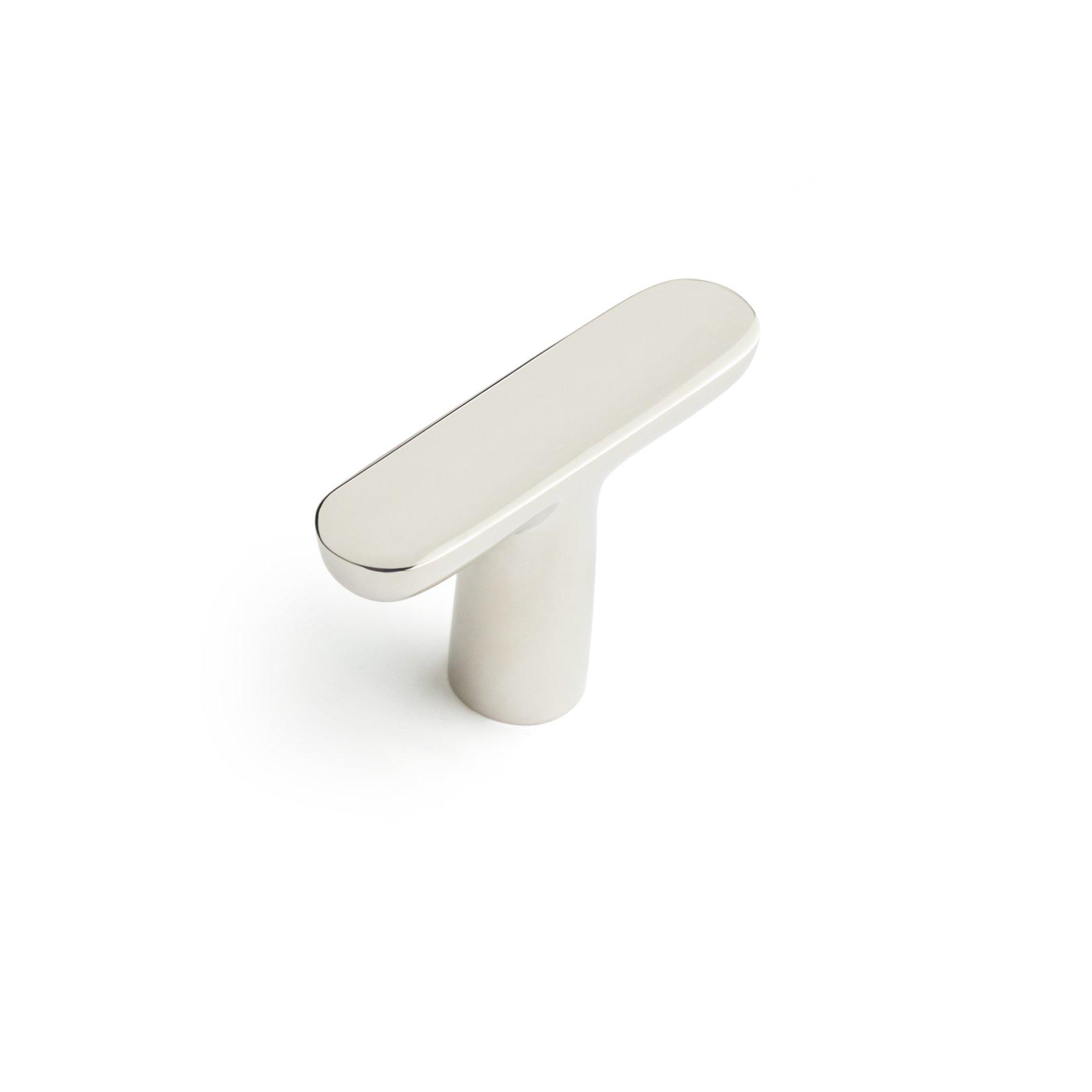 Novak Brass T Knob - Polished Nickel | Signature Hardware