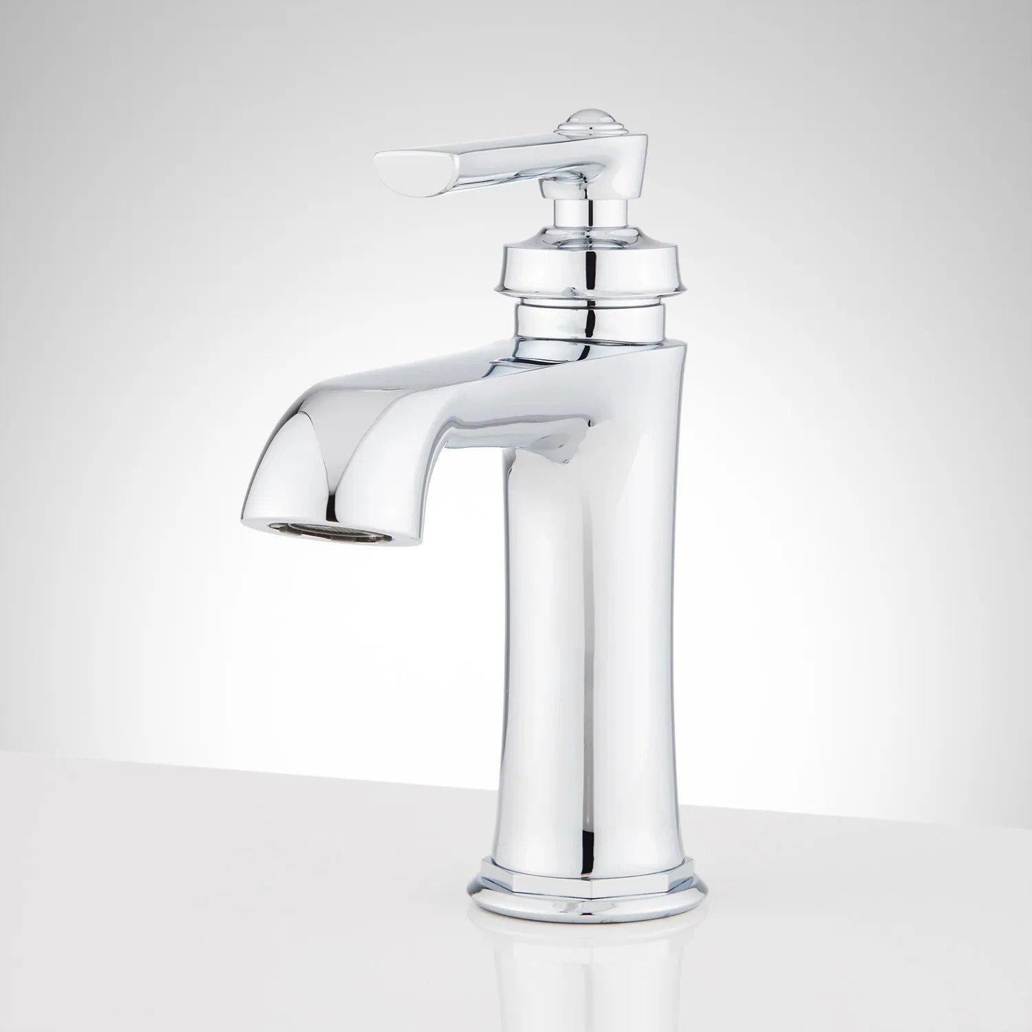 Cooper Single-Hole Bathroom Faucet - Overflow - Chrome | Signature Hardware