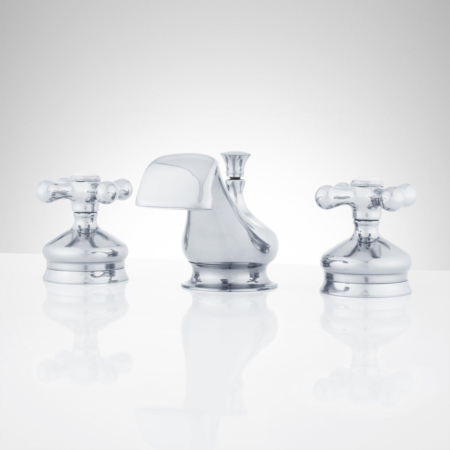 Shannon Widespread Bathroom Faucet - Cross Handles - Chrome | Signature ...