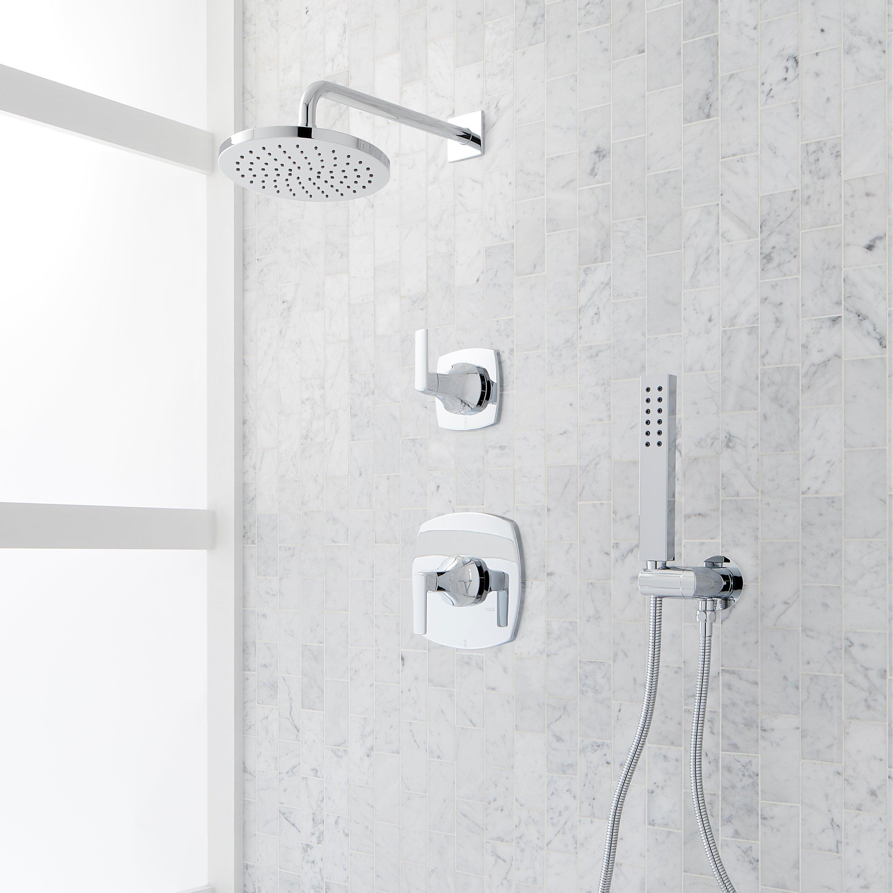 Sefina Pressure Balance Shower System with Hand Shower - Chrome ...