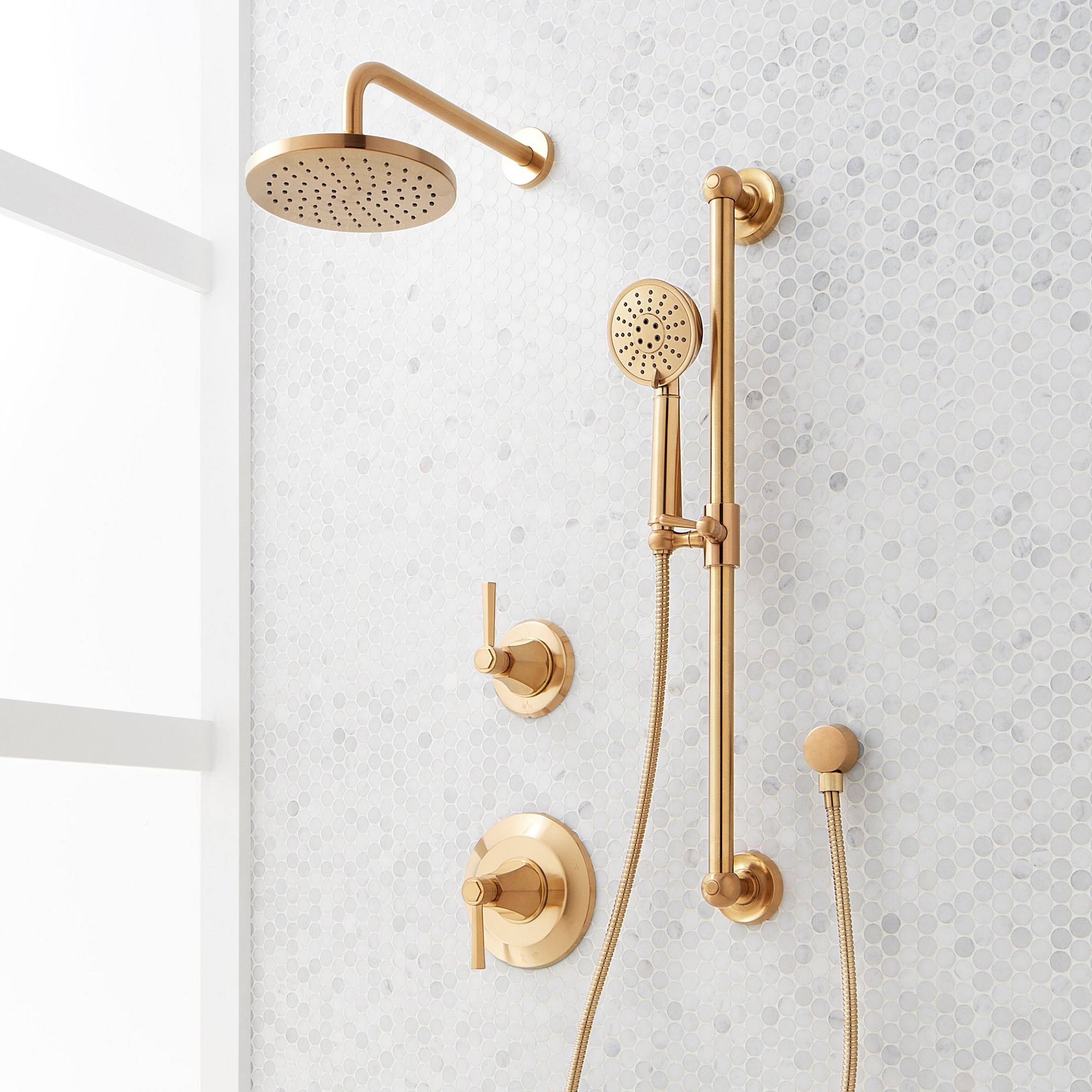 Elita Pressure Balance Shower System with Slide Bar and Hand Shower ...