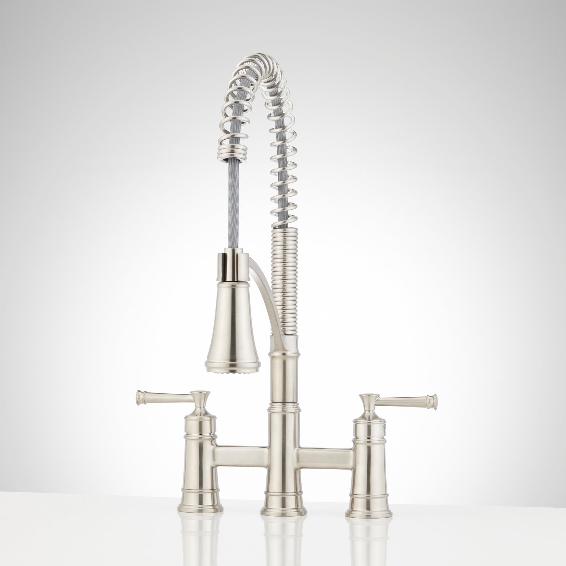 Beasley Bridge Kitchen Faucet with Pull-Down Spring Spout | Signature ...
