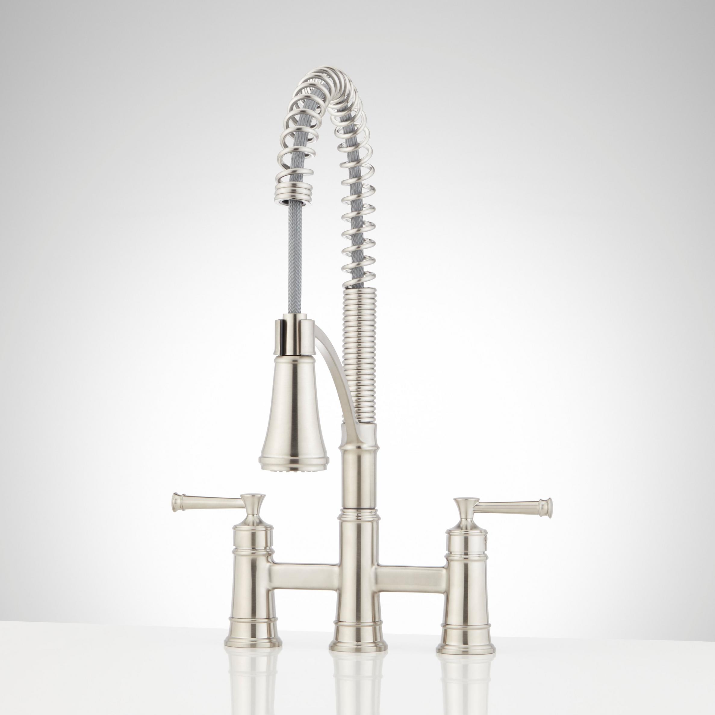 Beasley Bridge Kitchen Faucet with Pull-Down Spring Spout | Signature ...