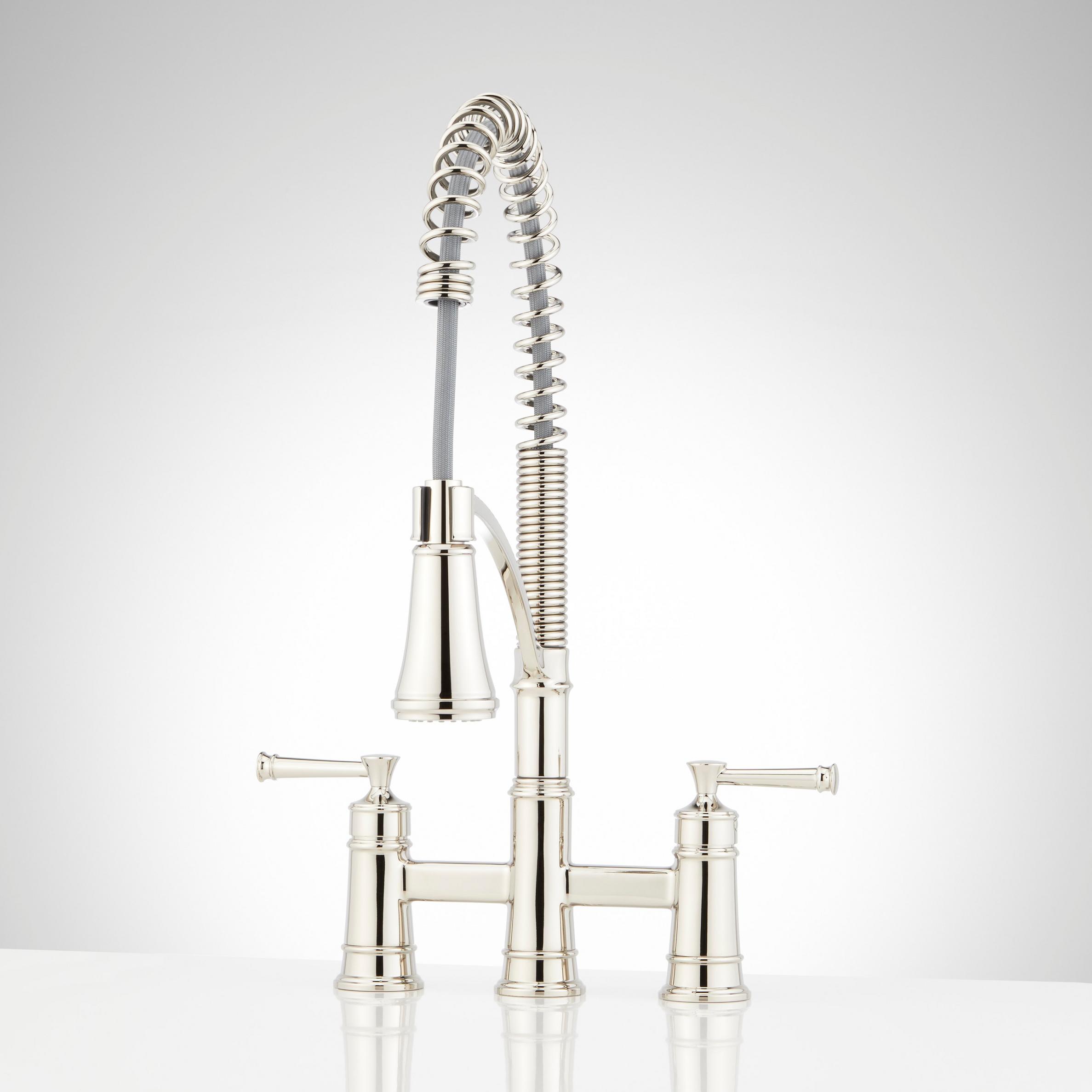 Beasley Bridge Kitchen Faucet with Pull-Down Spring Spout | Signature ...