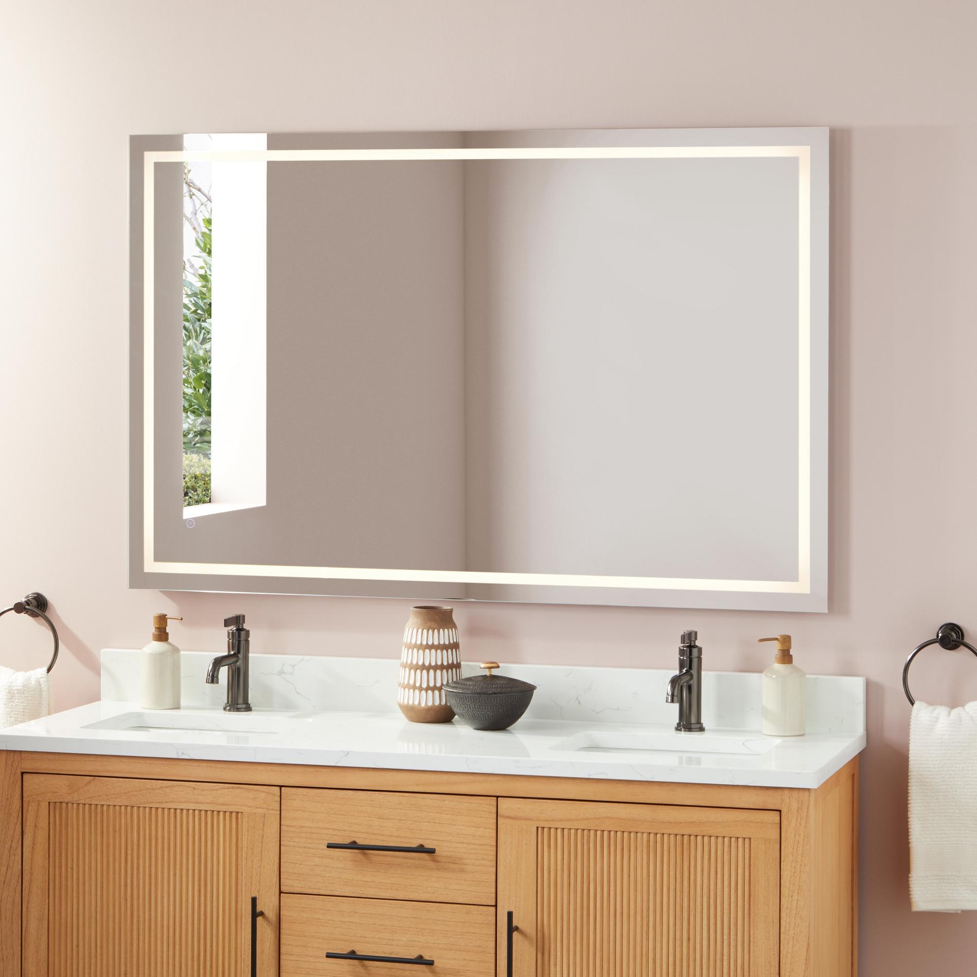 Donoma Oversized Lighted Mirror with Tunable LED and Anti-Fog | Signature Hardware