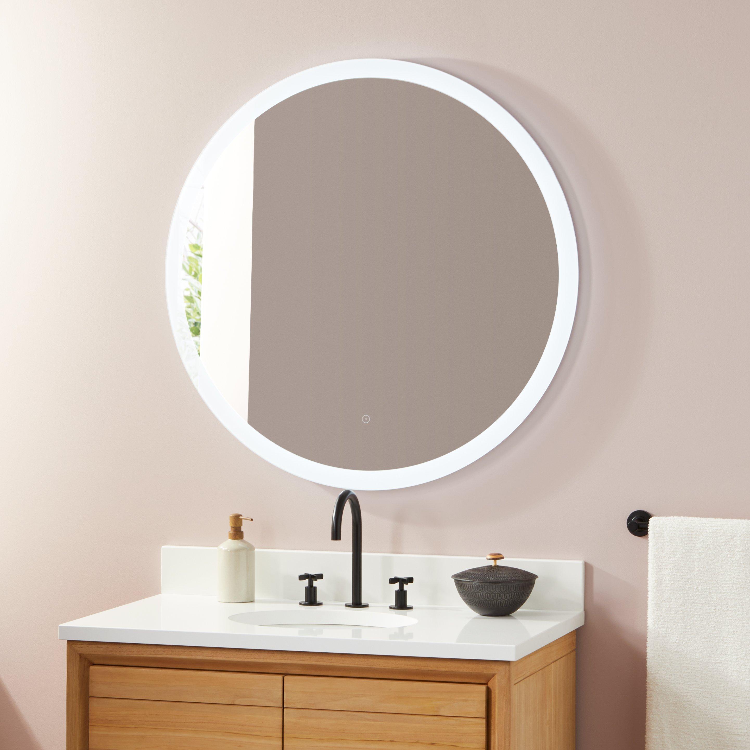Opalo Circular Lighted Mirror with Tunable LED and Anti-Fog | Signature ...