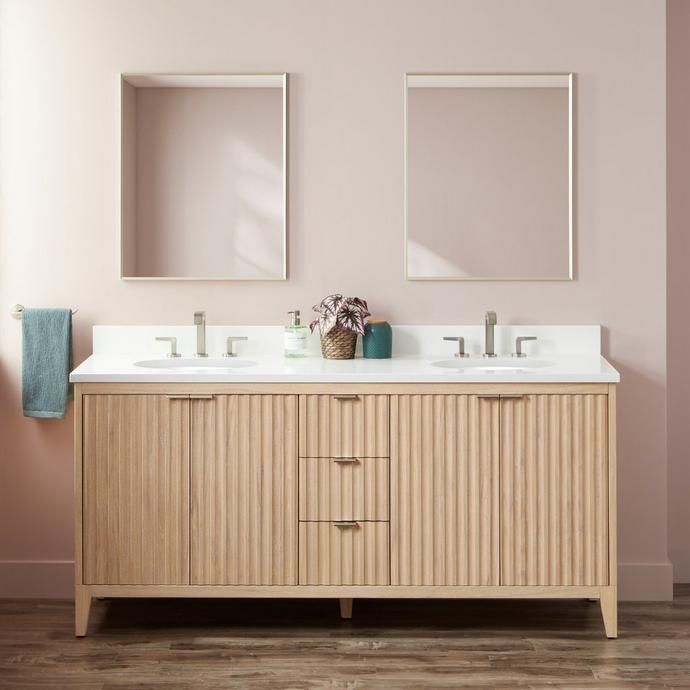 Shop the Bayliss Vanity Collection | Stoneware White