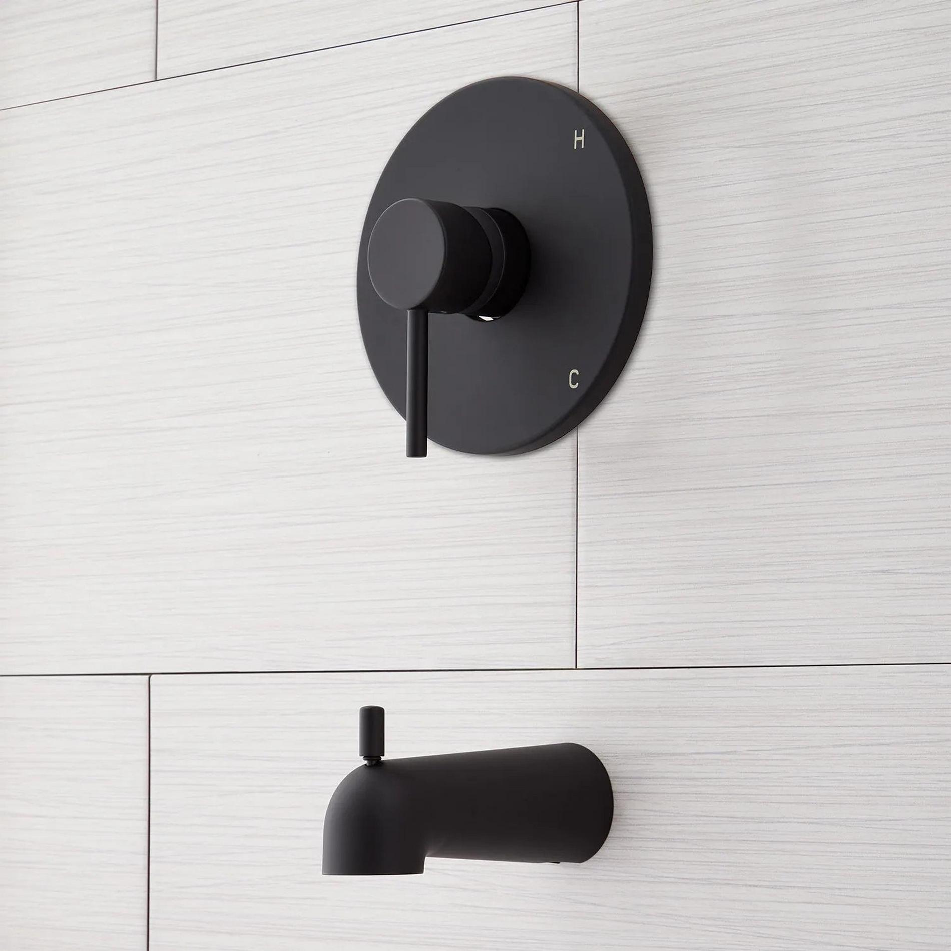 Rotunda Pressure Balance Tub and Shower Set With Lever Handle ...