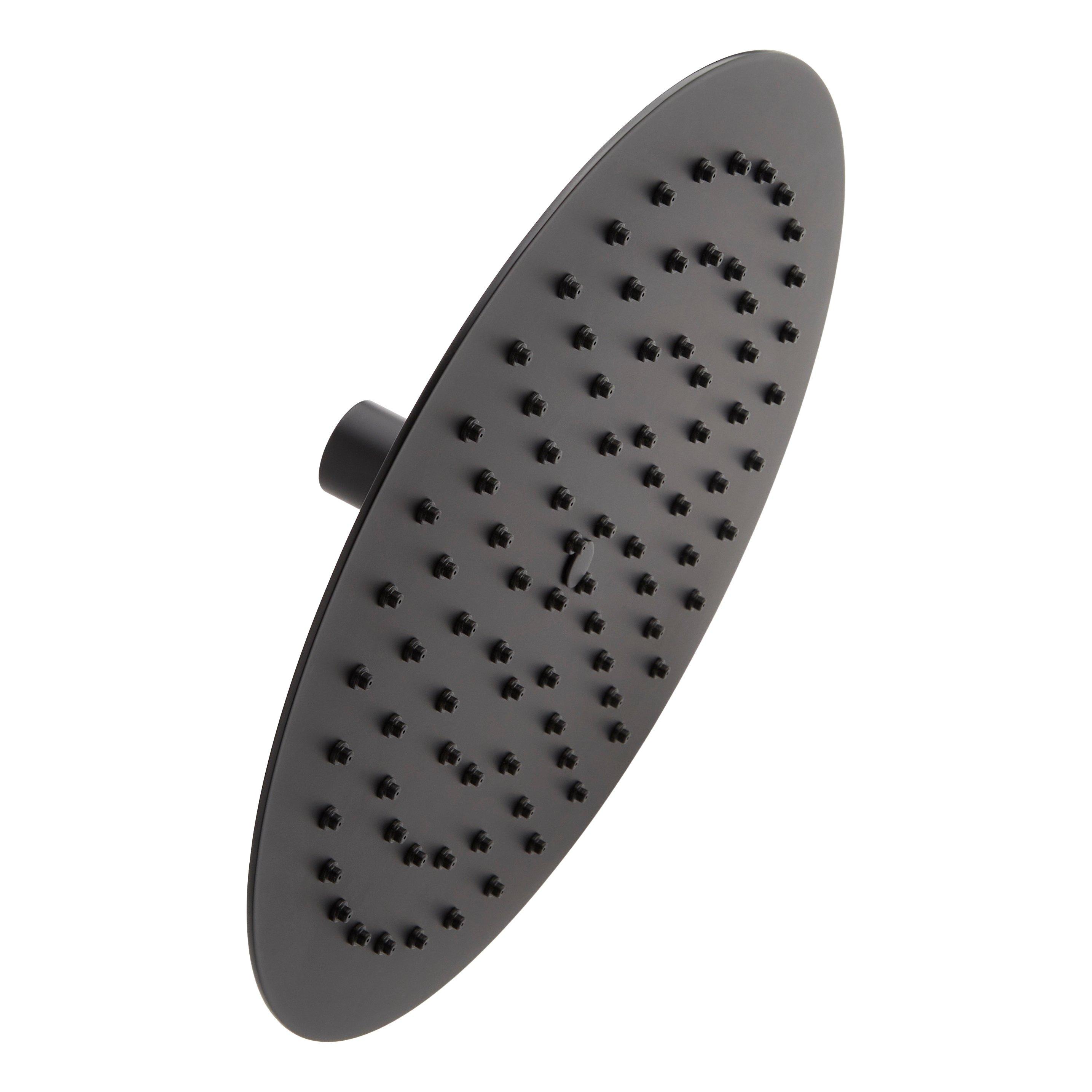 10" Contemporary Low Profile Rainfall Shower Head - 2.5 GPM - Matte ...