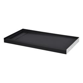 60" Solid Surface Stone Shower Base - Matte Black | Signature Hardware