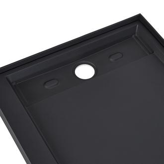 60" Solid Surface Stone Shower Base - Matte Black | Signature Hardware