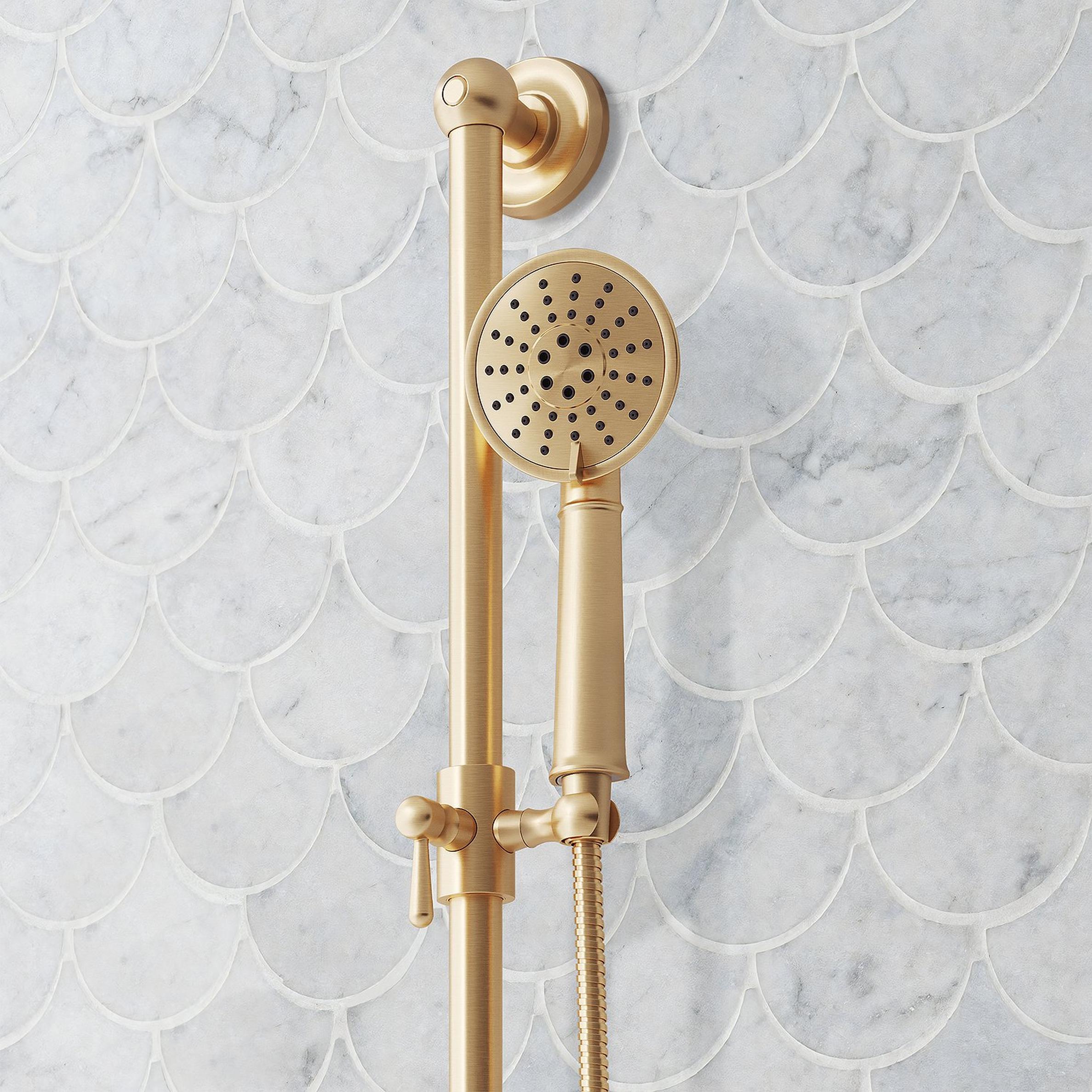 Elita Thermostatic Shower System - Dual Showerheads, Slide Bar and Hand ...
