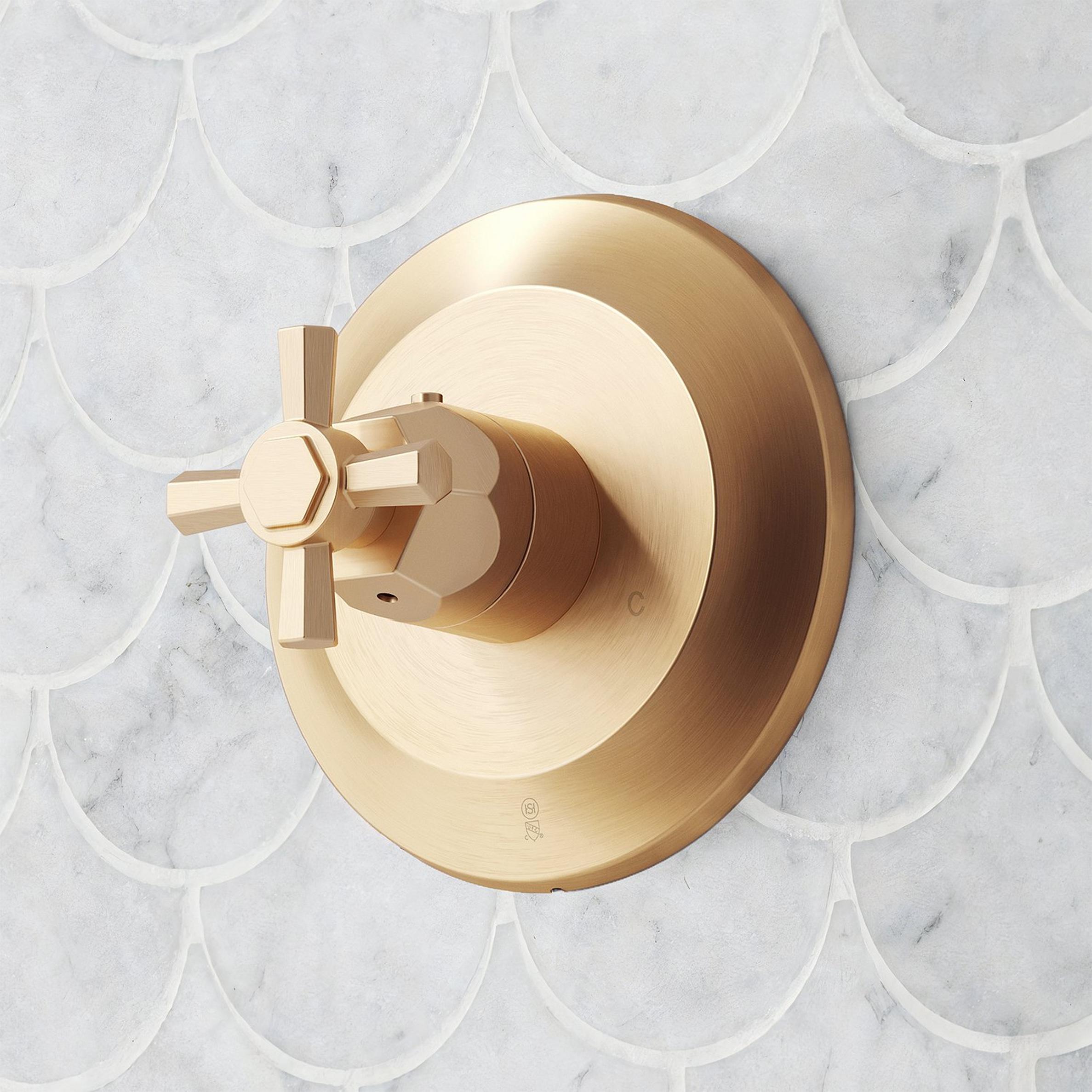 Elita Thermostatic Shower System - Dual Showerheads, Slide Bar and Hand ...