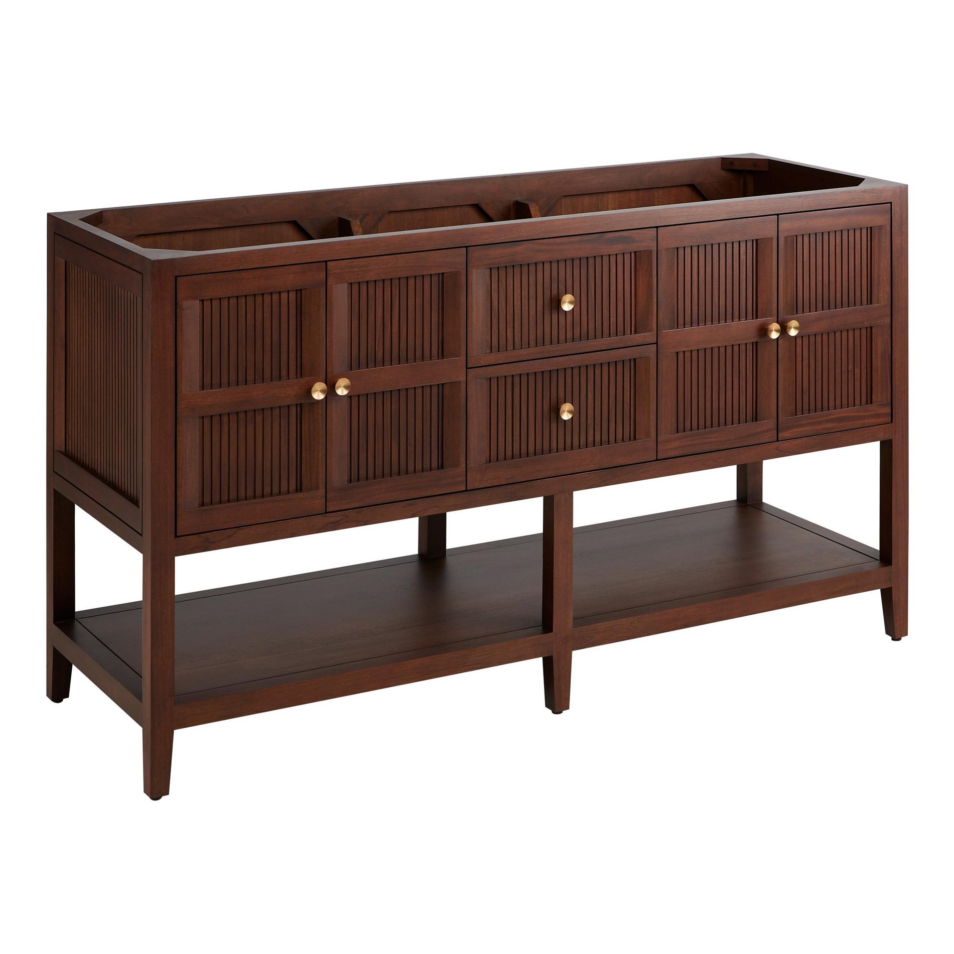 60" Nikolai Double Vanity with Outlets - Winterland Walnut - Vanity ...