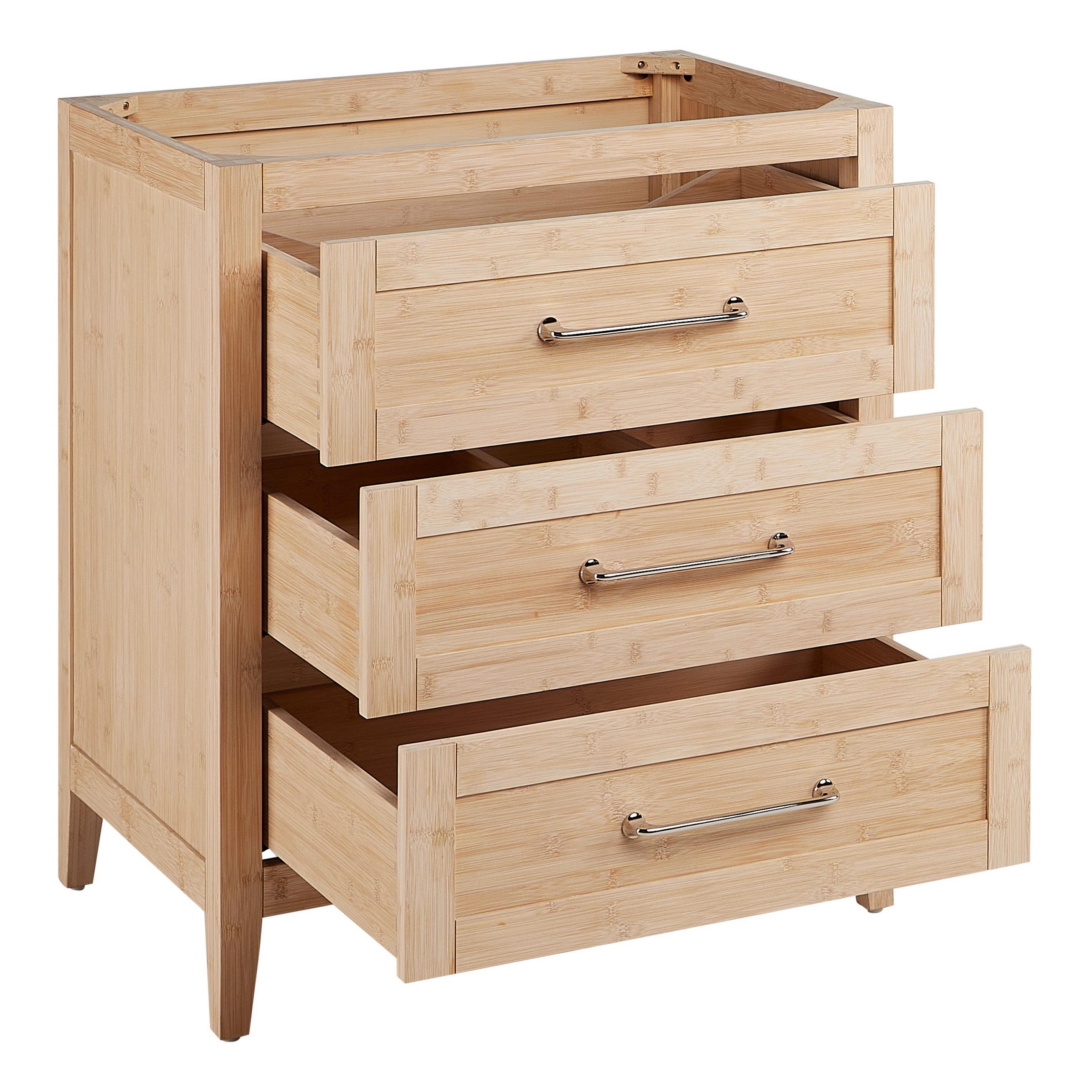 30" Arrietty Vanity - Natural Bamboo - Vanity Cabinet Only | Signature ...
