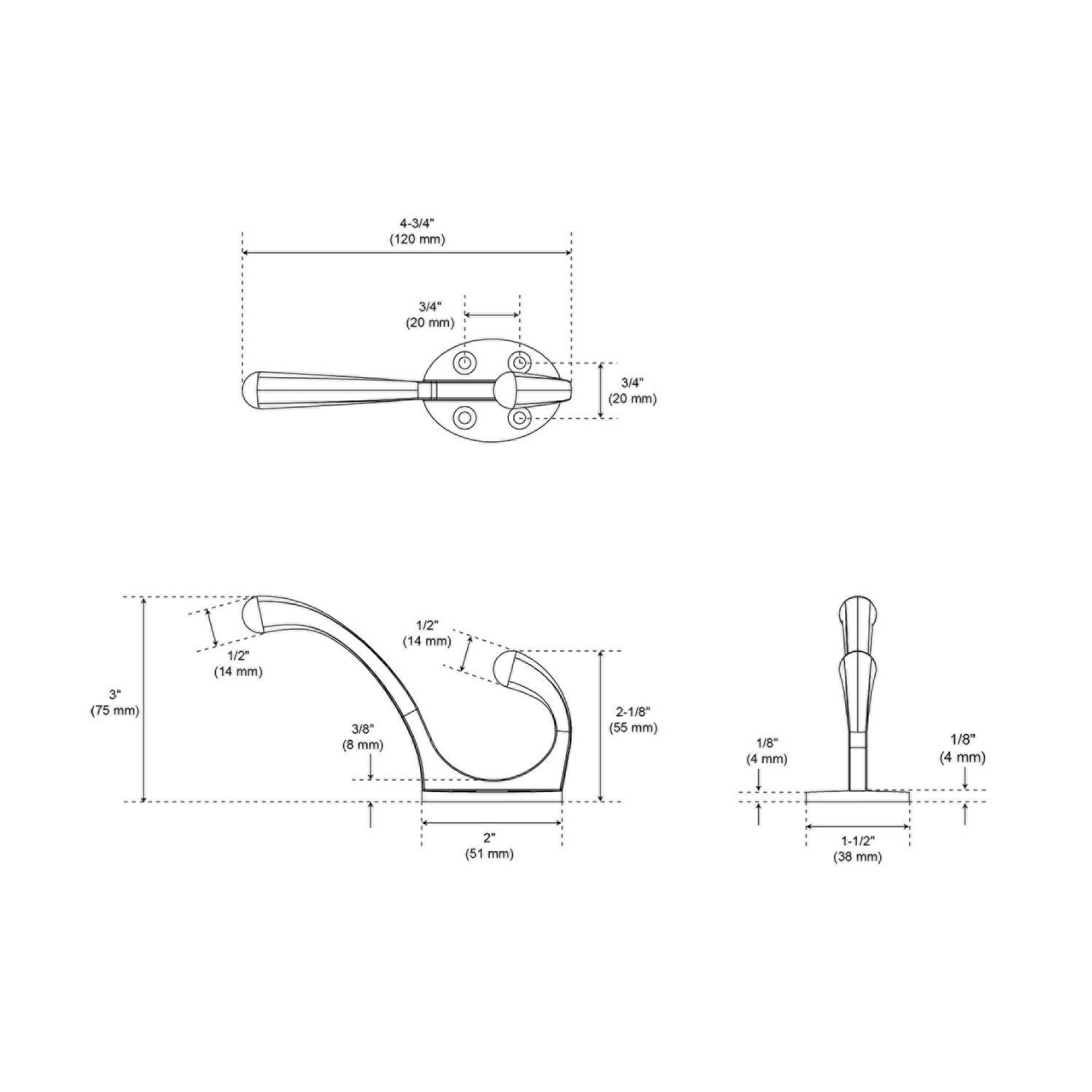 Briony Cast Iron Double Hook | Signature Hardware