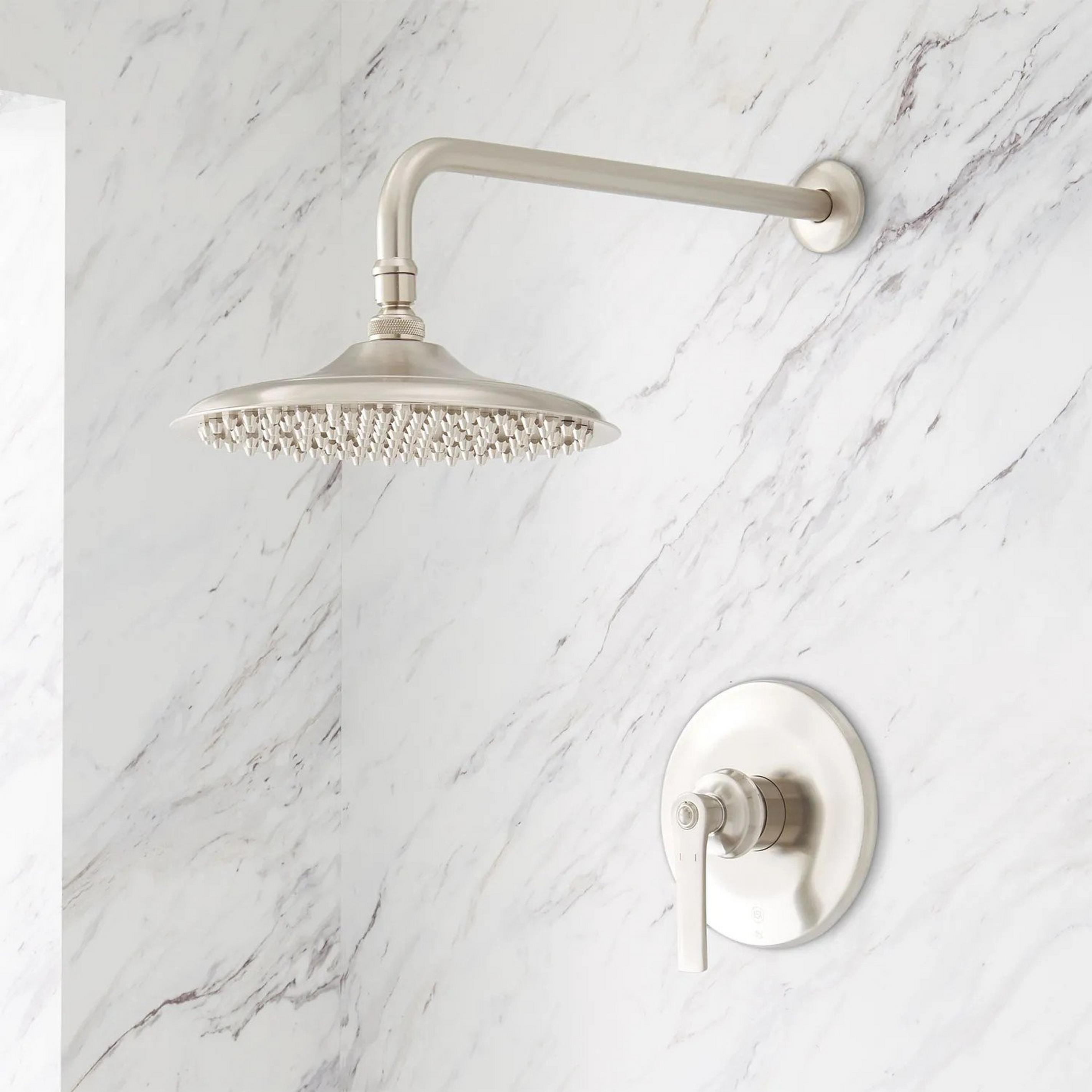 Cooper Pressure Balance Shower Set with Wall-Mount Rainfall Shower Head ...