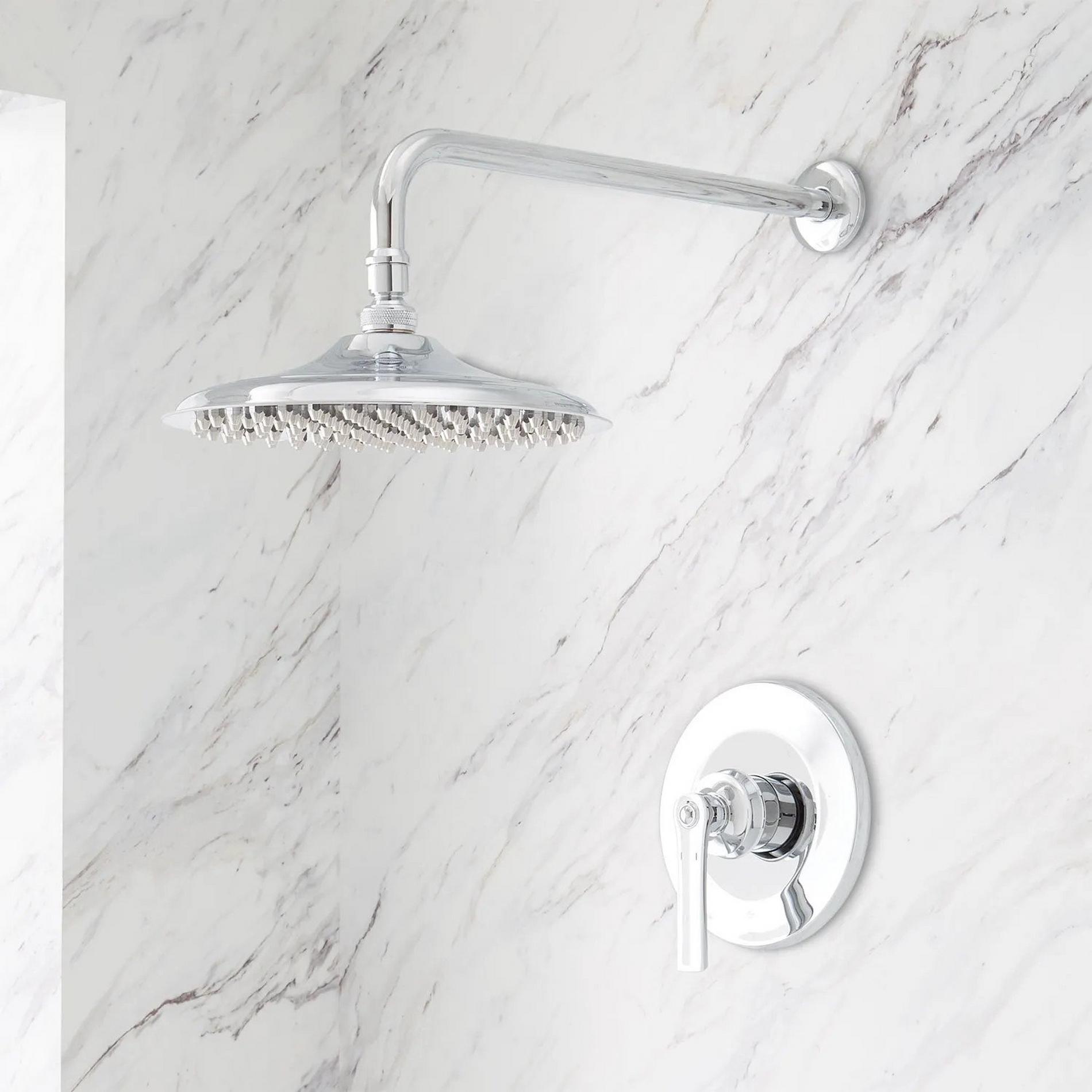 Cooper Pressure Balance Shower Set with Wall-Mount Rainfall Shower Head ...